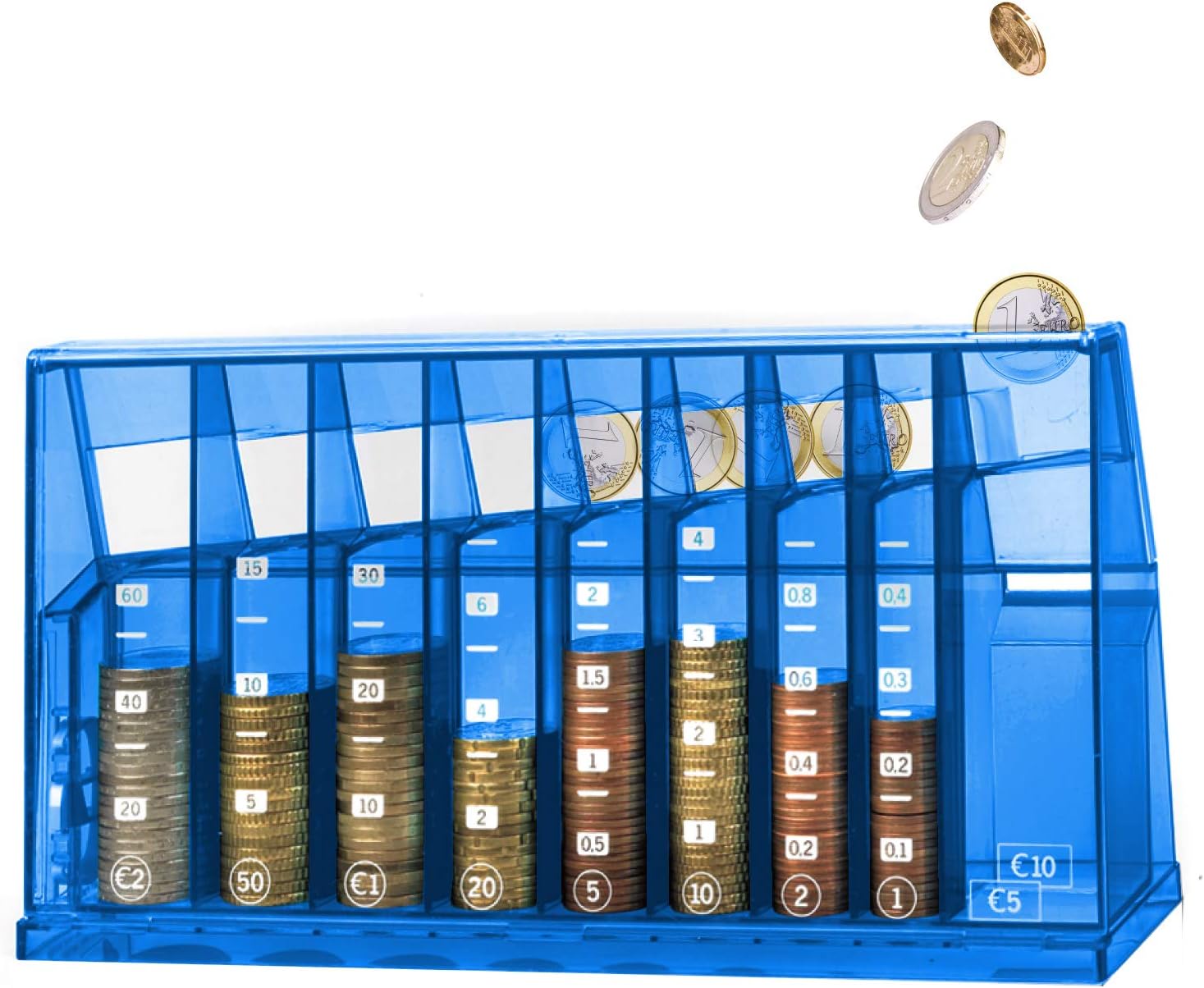 HMF 4700-07 Coin Sorter Counter, Money Box 21 x 10 x 19,5 cm, light ...