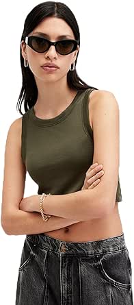 AllSaints Women's Rina Cropped Tank at Amazon Women’s Clothing store