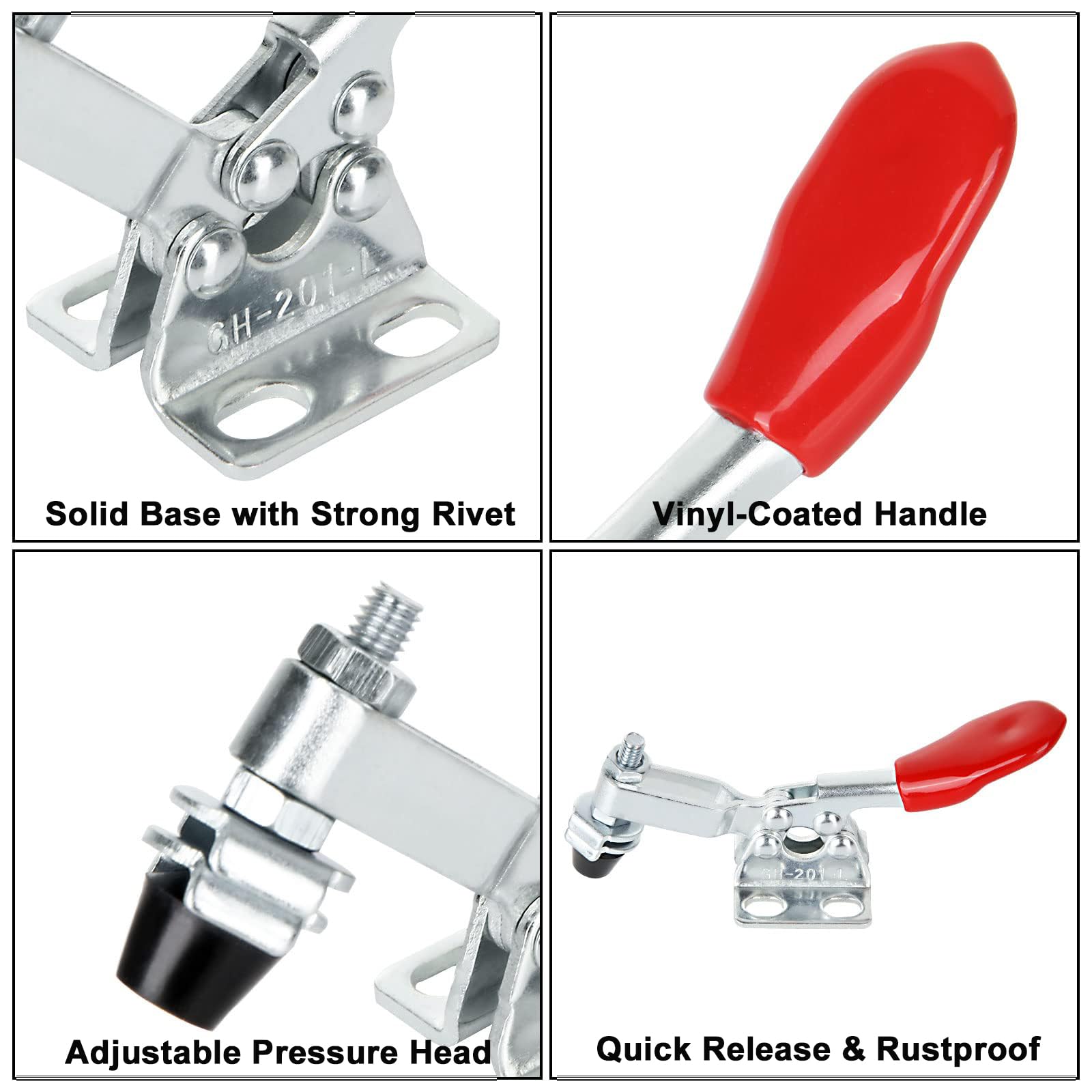 Snapklik.com : 16 Pack Toggle Clamp, Small Toggle Clamps 60lb Holding ...