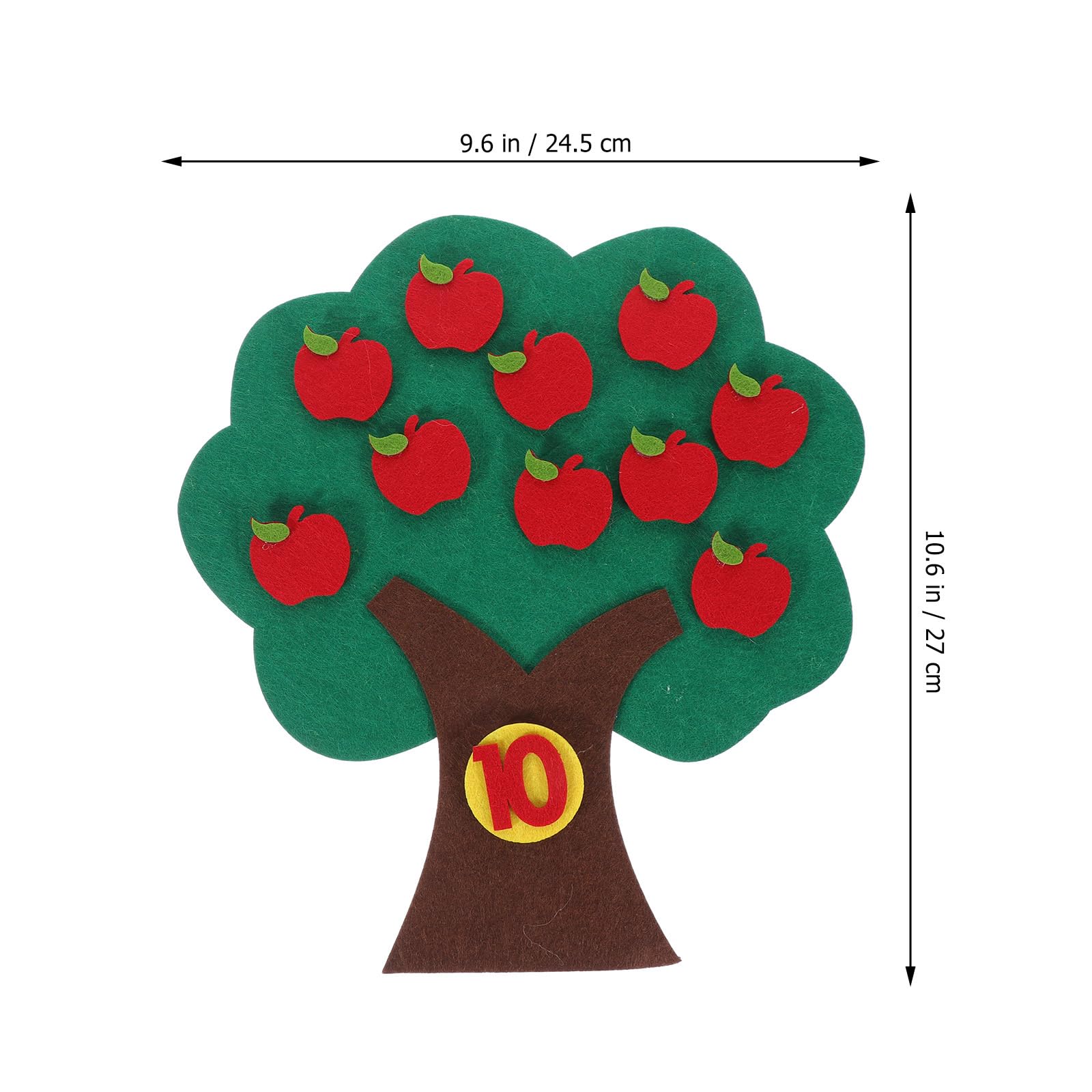 Operitacx Felt Apple Tree with Numbers 1-10, Detachable Felt Board ...