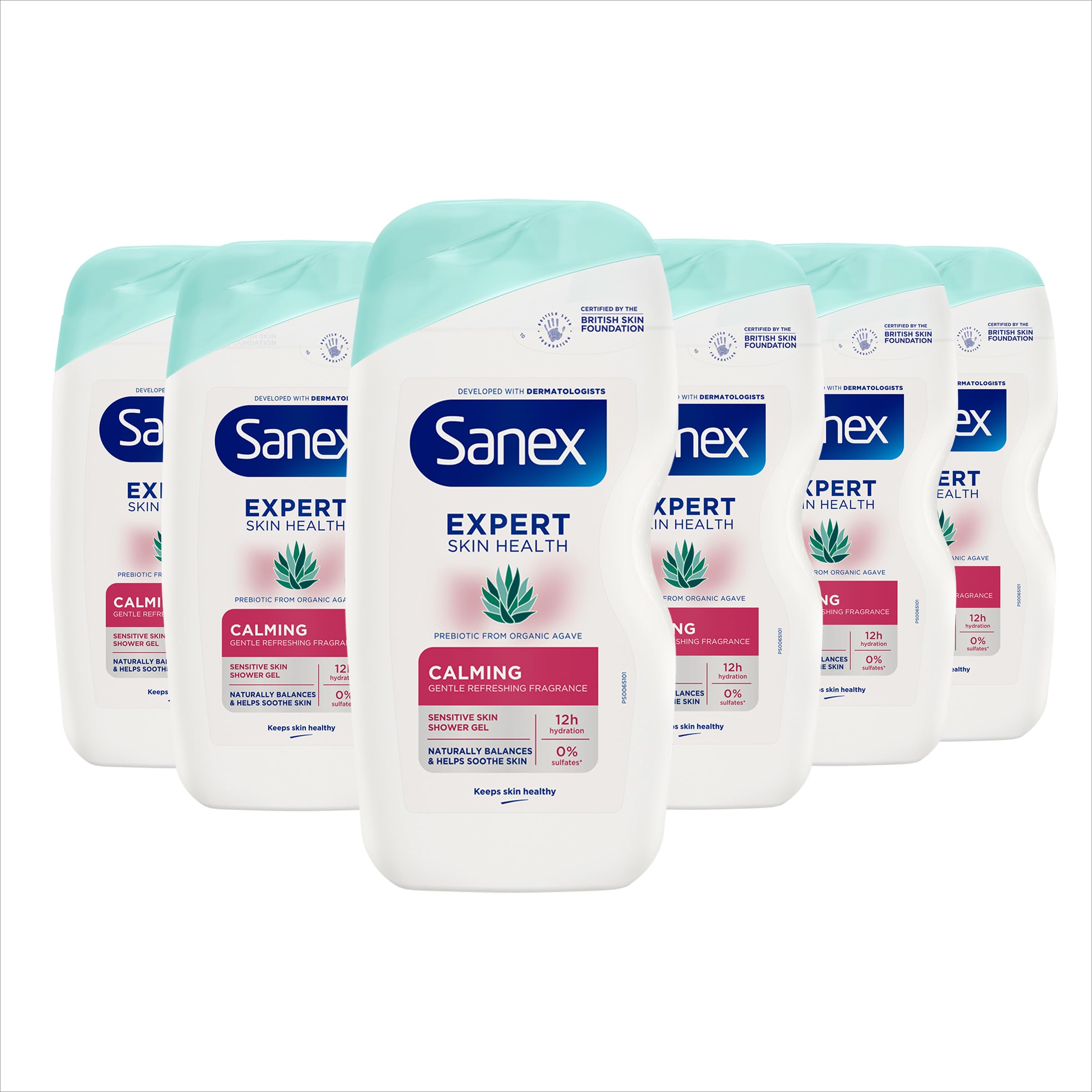 Sanex Expert Skin Health Agave Calming Shower Gel 6x450ml | shower gel ...