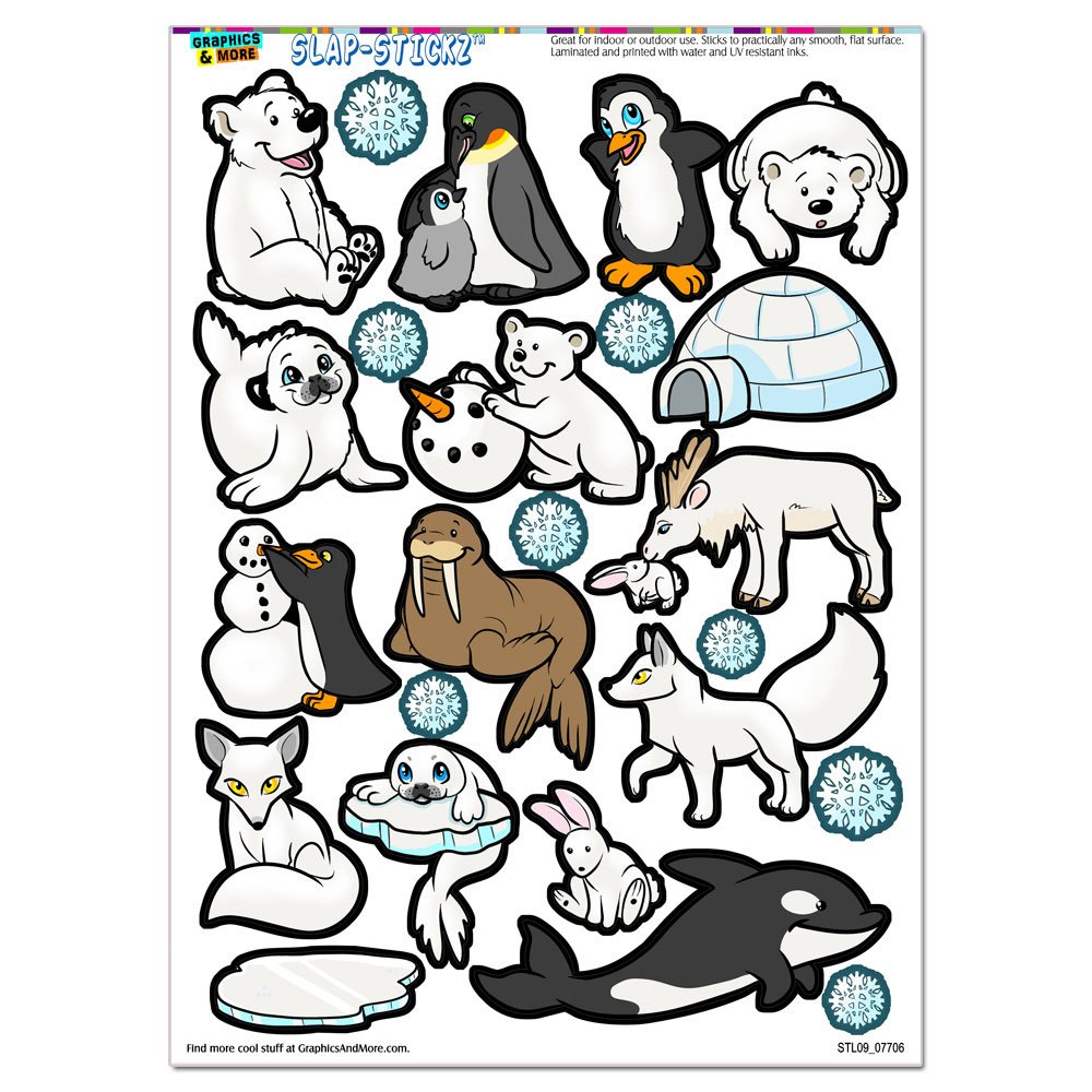 Amazon.com: Arctic Animals - Snow Winter Christmas Cute Seal Polar Bear ...