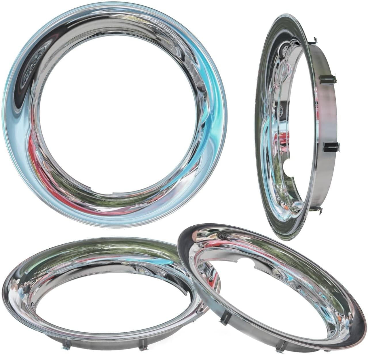 Amazon.com: Set of Four 17' Chrome ABS 1 1/2' Deep Wheel Trim Rings ...