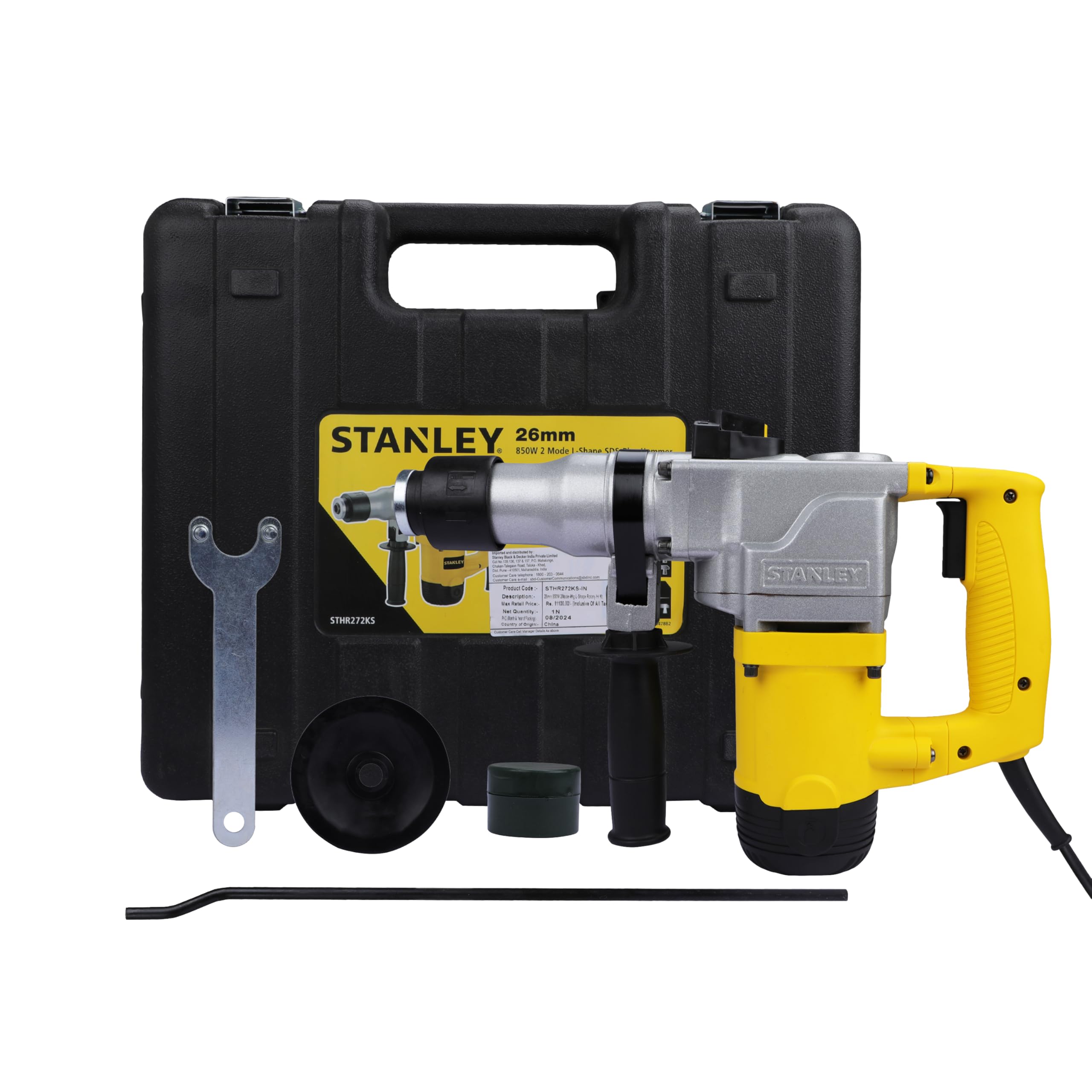 STANLEY STHR272KS 26mm 850-Watt 2 Mode L-Shape SDS-Plus 5Kg Hammer with ...