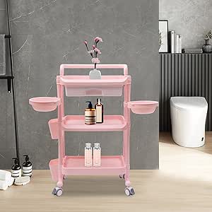 Amazon.com: DNYSYSJ 3 Tier lash cart Spacious Beauty Salon Rolling ...