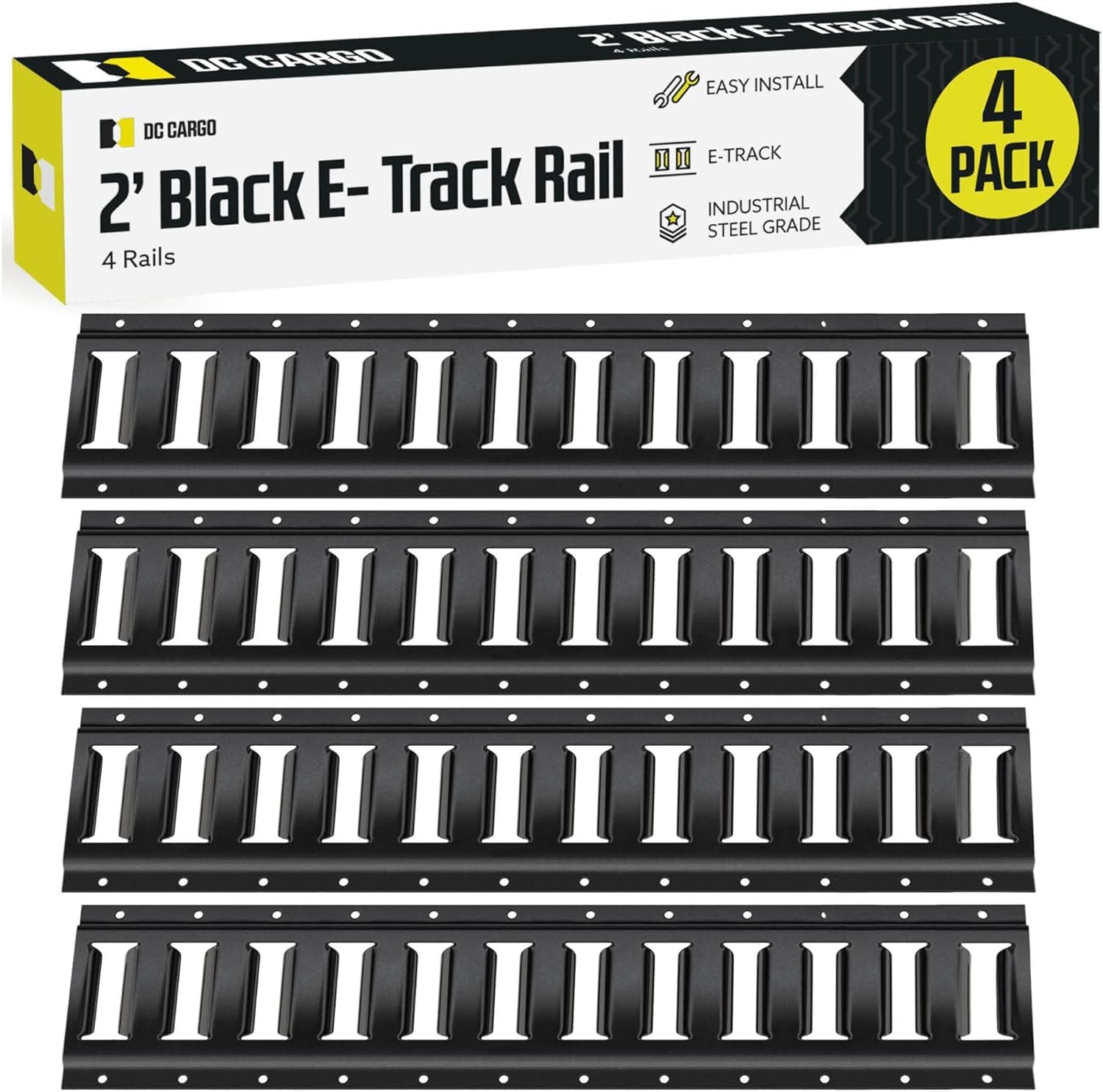 Amazon.com: 2 FT E Track Tie Down Rail 2' (4 Pack) for Truck Bed ...