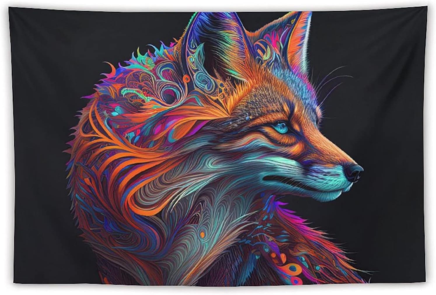 Amazon.com: Joint Gou Modern Style Tapestry Fox Tapestry Trippy Animal ...
