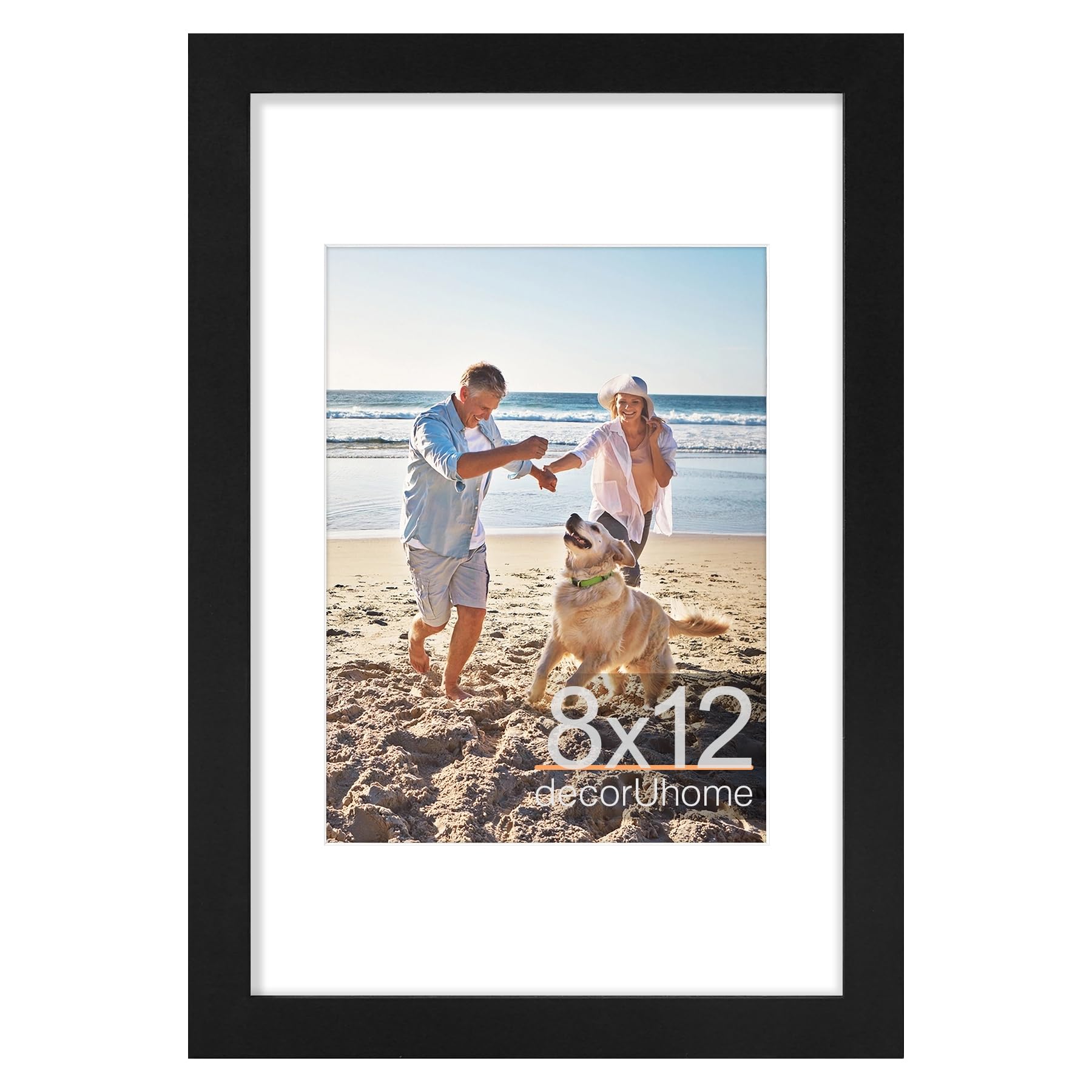 Amazon.com - decorUhome 8x12 Picture Frame, Display Photos 6x8 with Mat ...