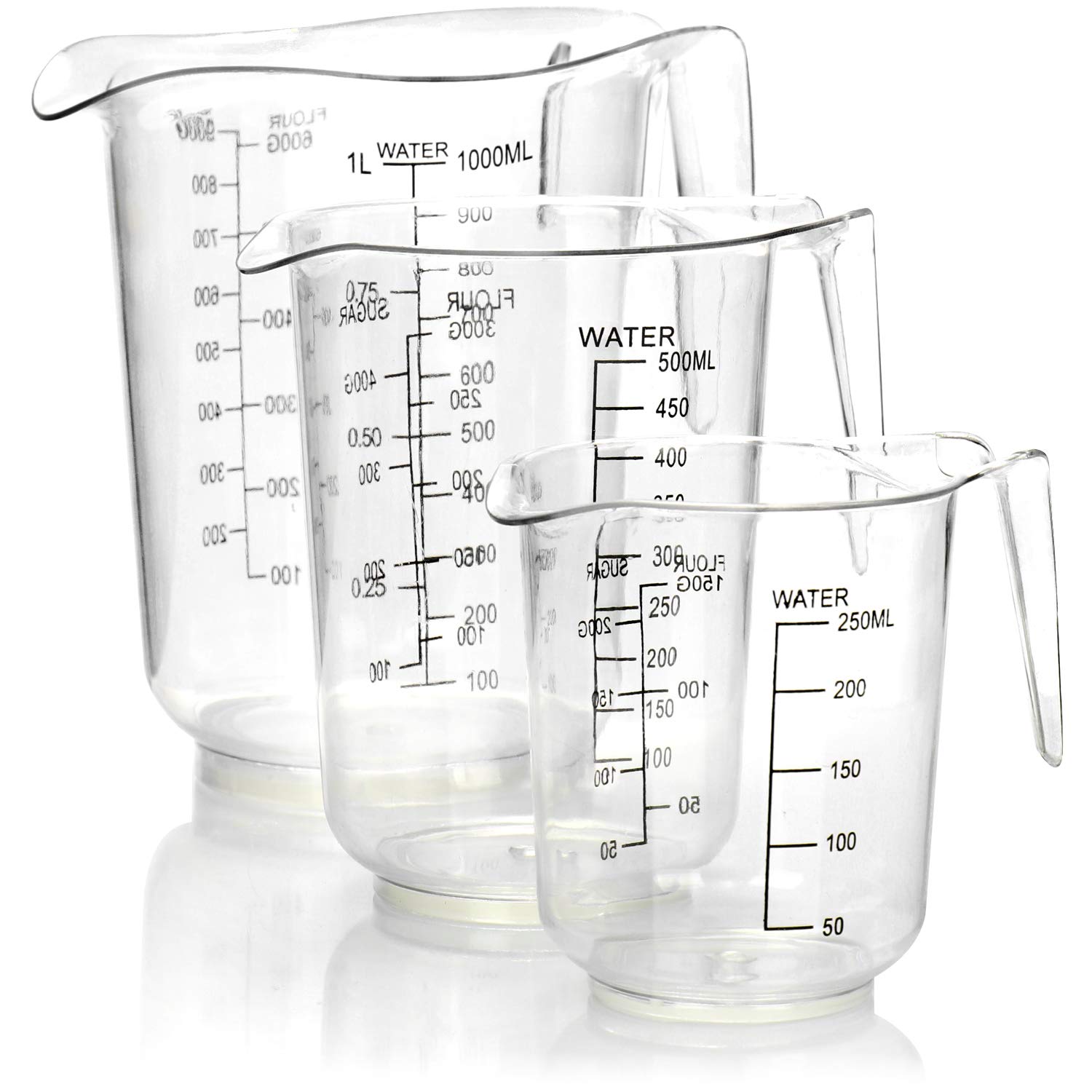 Com Four 3 Piece Measuring Jug Set With Measuring Jugs | Desertcart INDIA