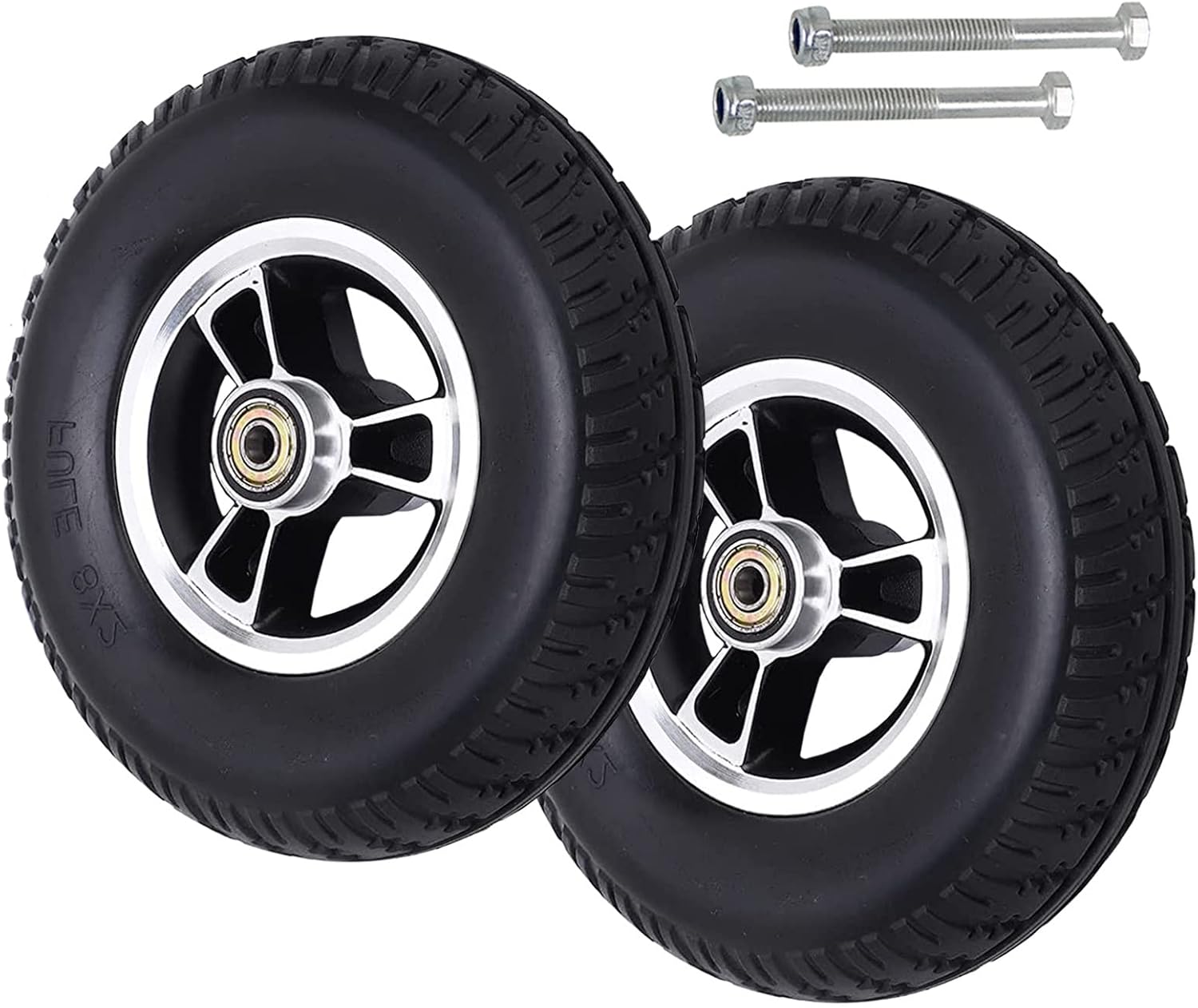 Amazon.com: SAGIDAR Wheelchair Front Wheels, 2 Pcs Solid Wheel Heavy ...