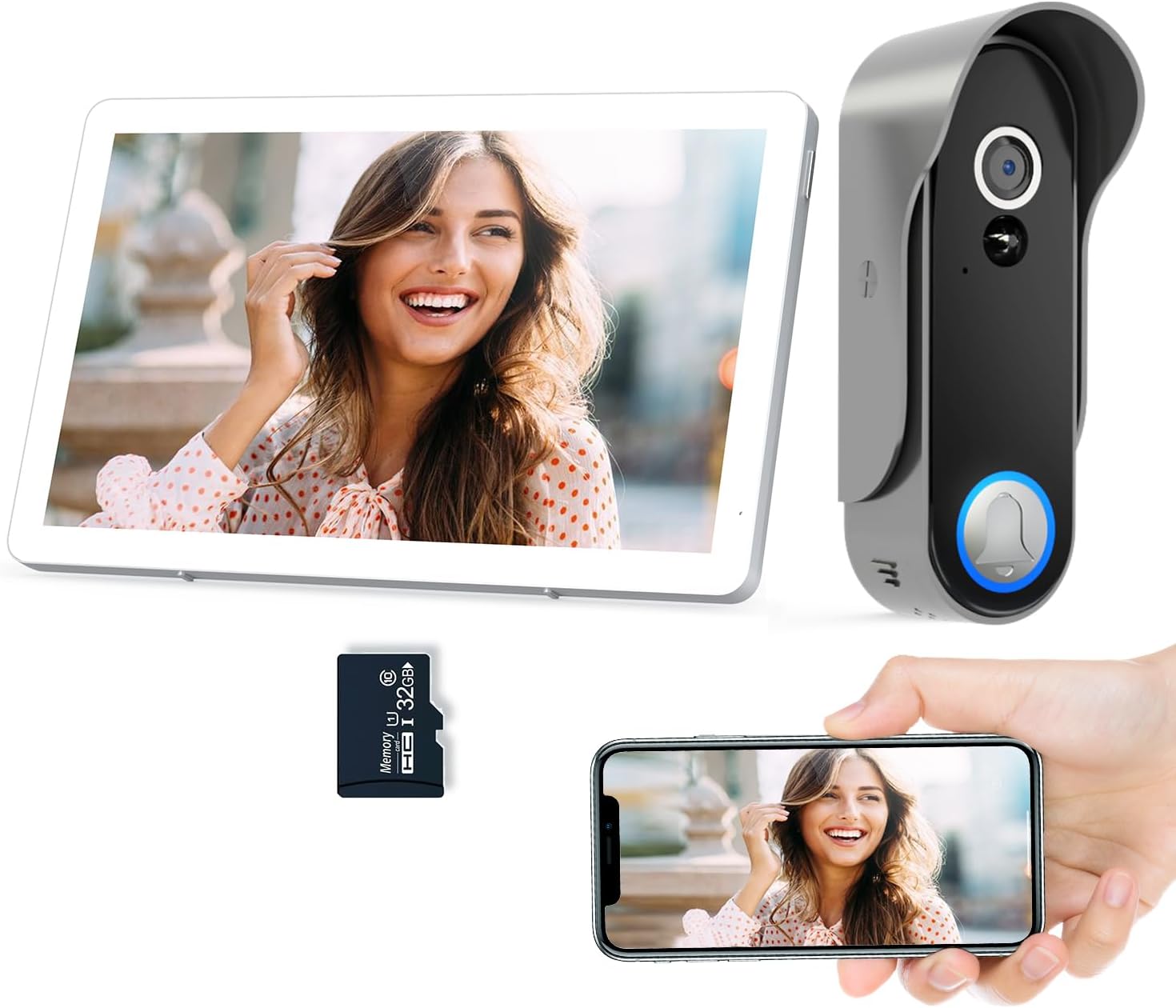 Extel - Visiophone connecté - sans fil, longue portée 350 mètres - Wave ...