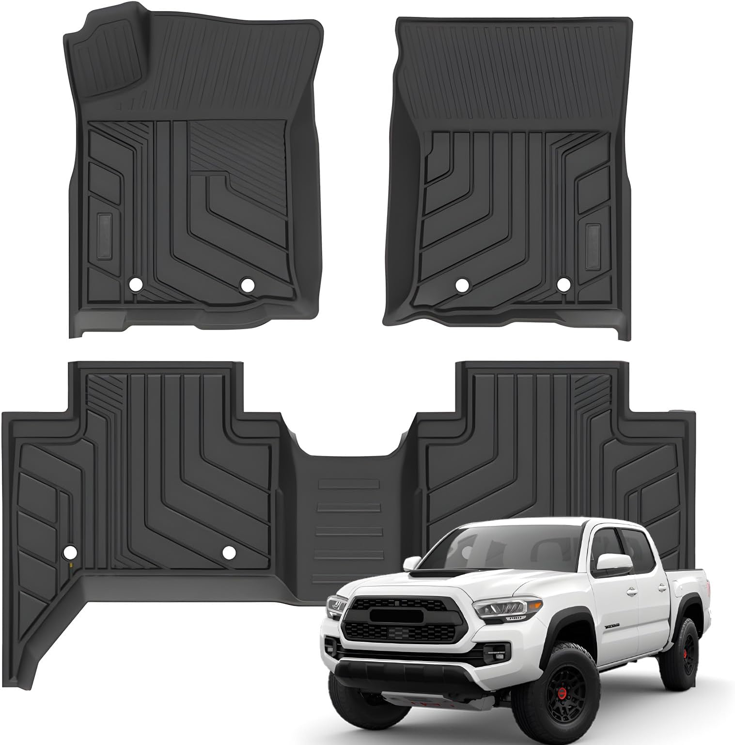 Amazon.com: Nilight TPE Floor Mats for Toyota Tacoma Double Cab 2018 ...