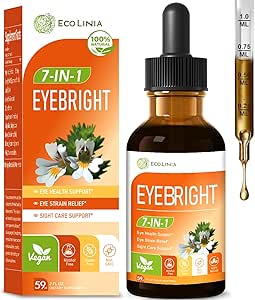 Amazon.com: ECOLINIA Eye Health Drop w/Eyebright Herb (Euphrasia Officinalis), Vision & Eye ...