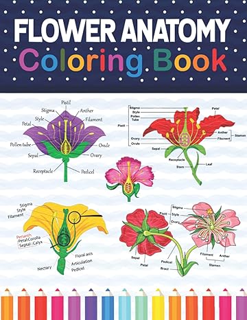 Flower Anatomy Coloring Book: Flower Anatomy Coloring Workbook for Kids ...