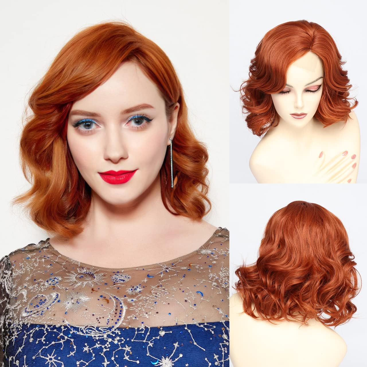 Amazon.com: BESTUNG Short Curly Wigs for Women Layered Natural ...