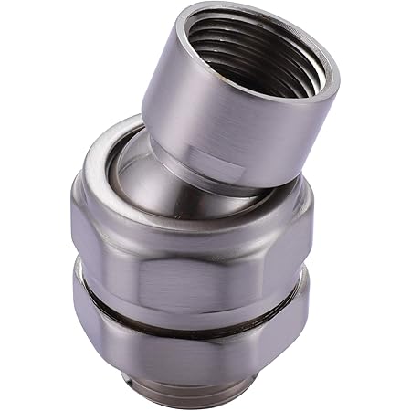 All Metal Shower Head Swivel Ball Adapter, Brushed Nickel | Adjustable ...