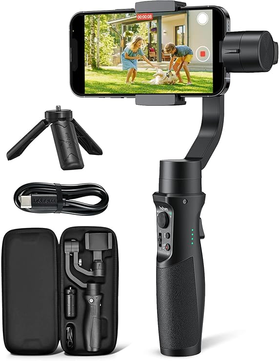 Amazon.com: Gimbal Stabilizer for Smartphone, 3-Axis Phone Gimbal for ...
