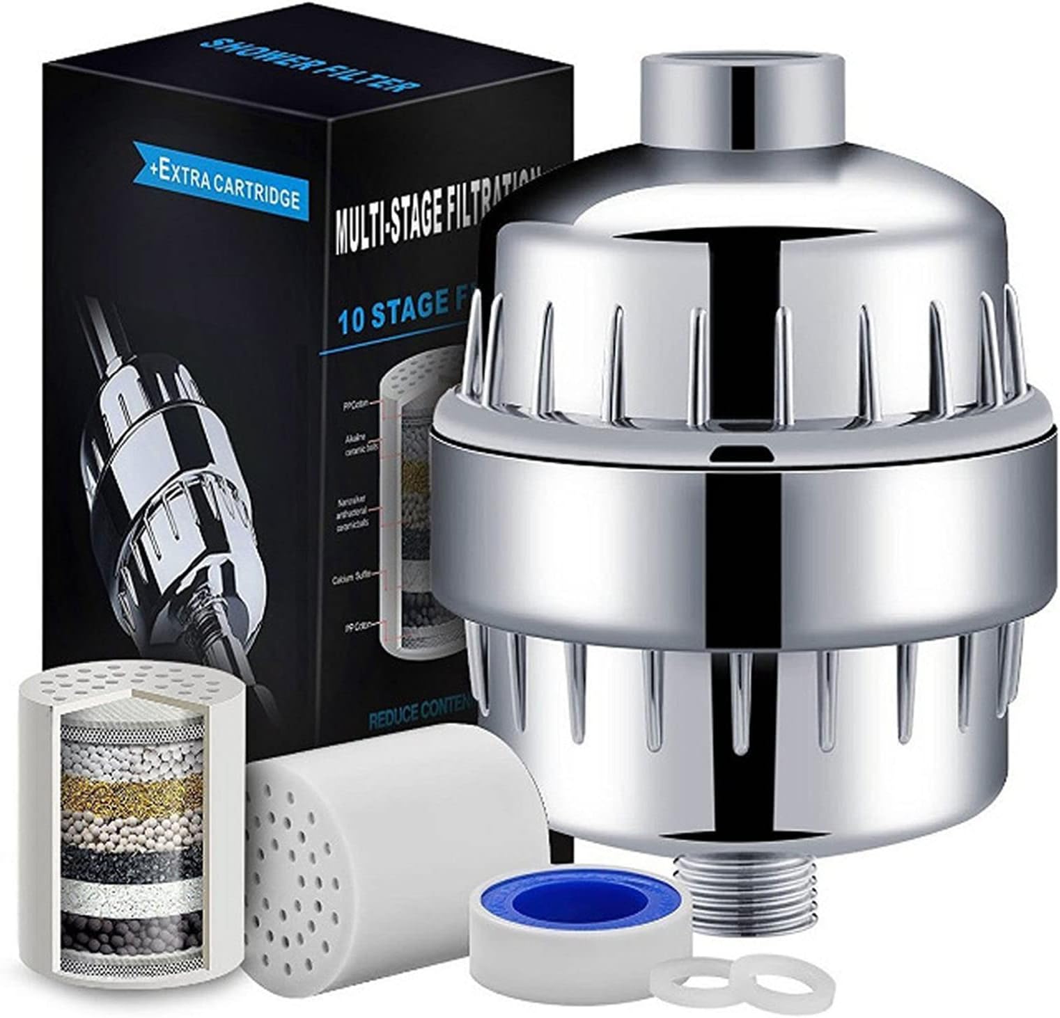 SNORF Filtro de Agua para Regadera - 17 Etapas Filtro para Regadera ...