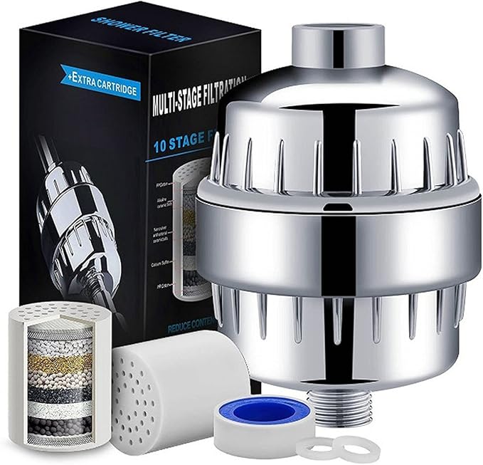 TECHVIDA 20 Etapas Filtro de Ducha Agua casa Universal, Filtro Regadera ...