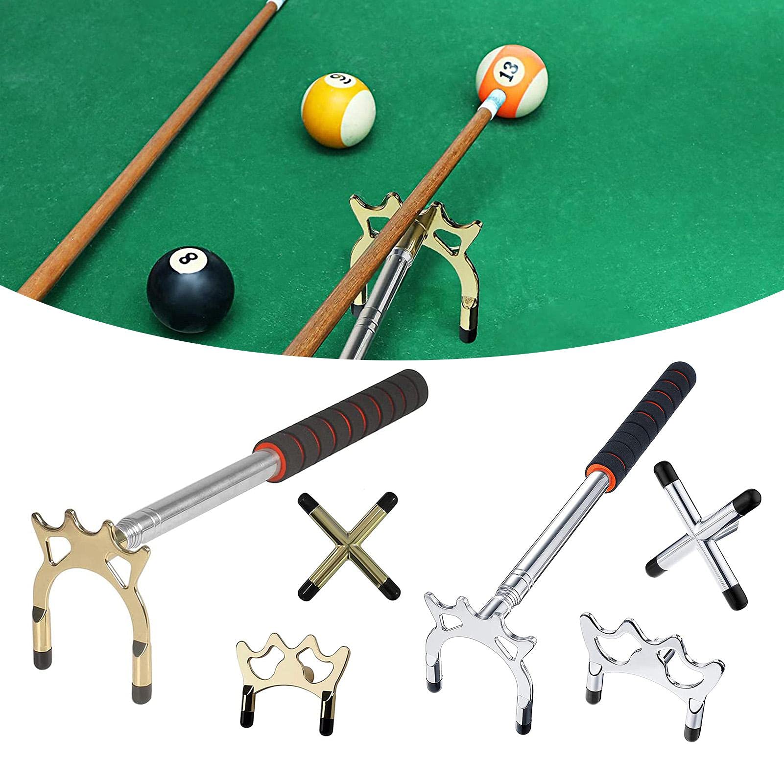 Crossed Pool Sticks KKPLZZ Pool Snooker Table Cue, Retractable