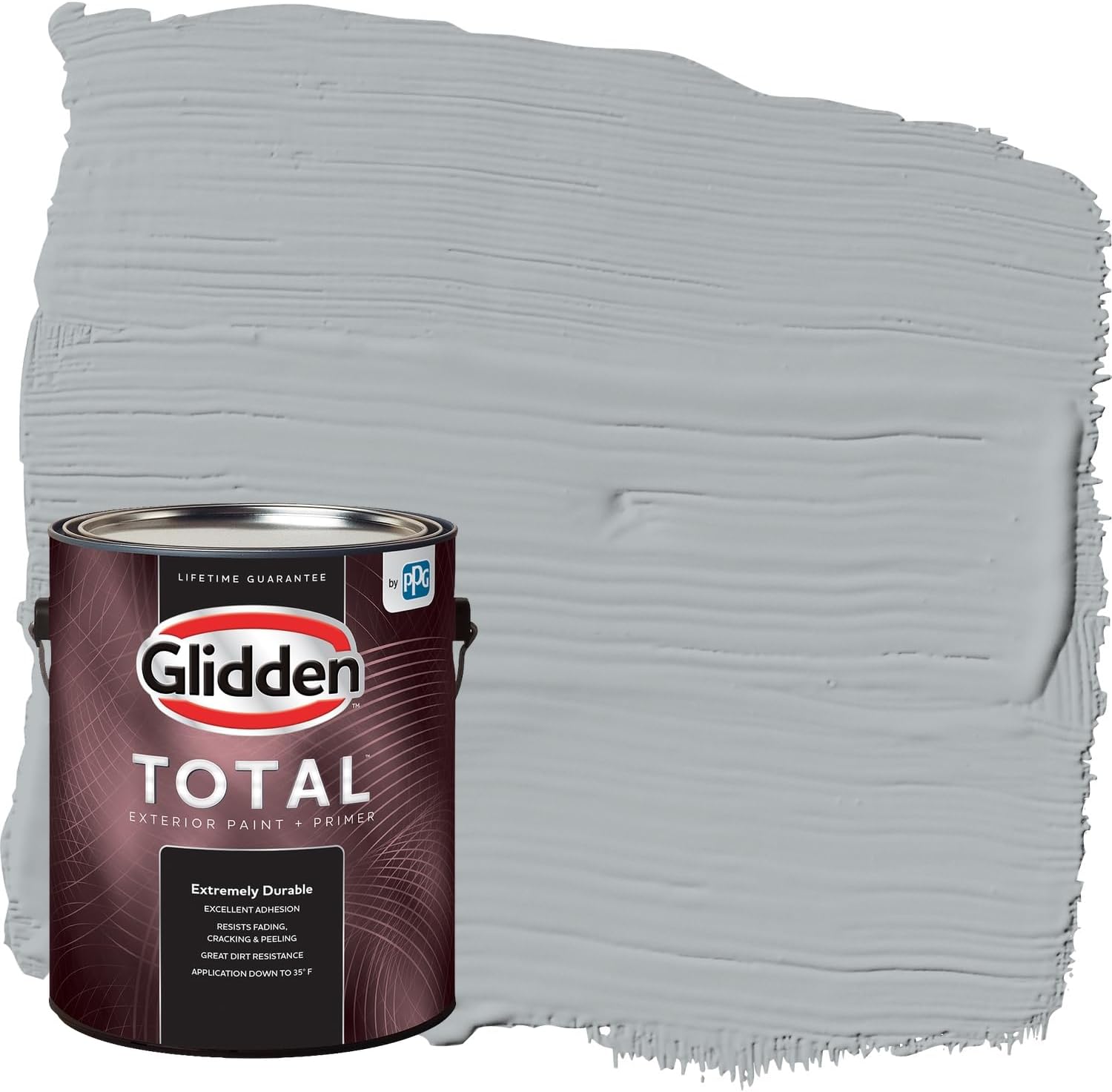 Glidden Total 1 gal. Stargazer/Gray Satin Exterior Paint with Primer ...