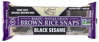 Amazon.com: Edward & Sons, Brown Rice Snaps, Black Sesame Flavor ...