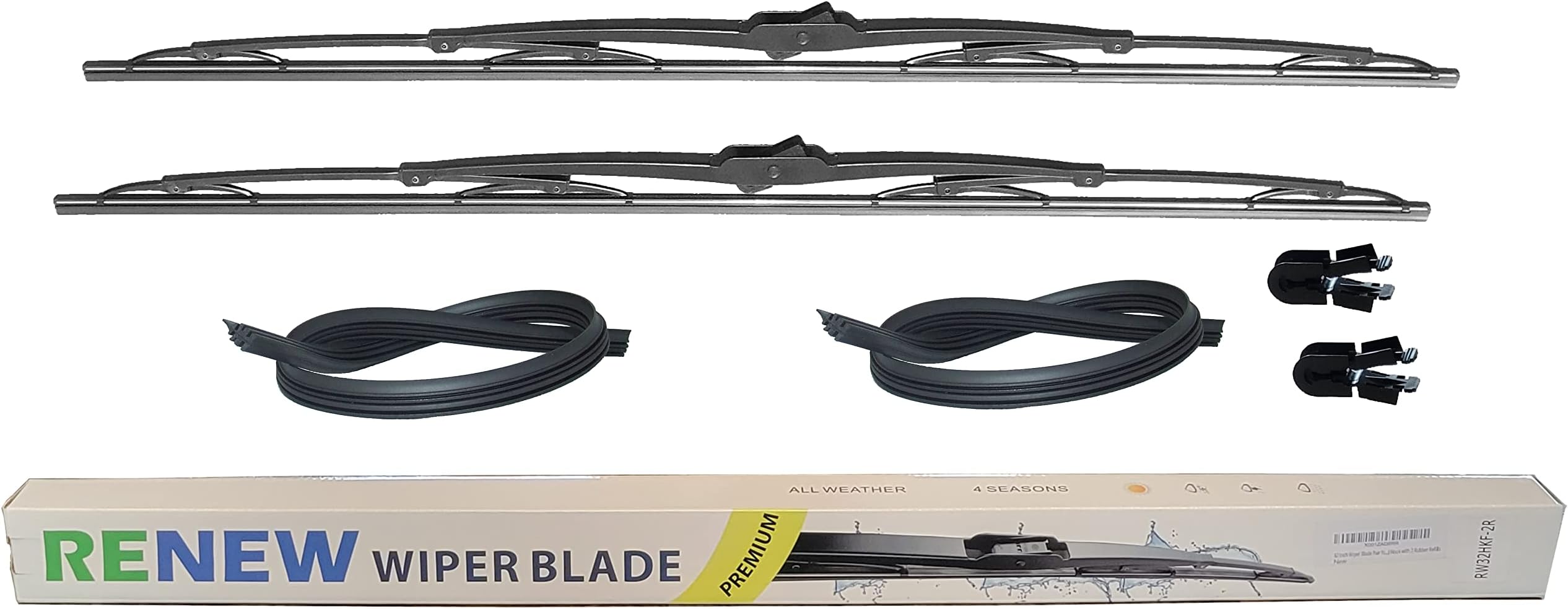 Renew 32 Inch Wiper Blade Pair for RV or Motorhomes with standard 9mm ...