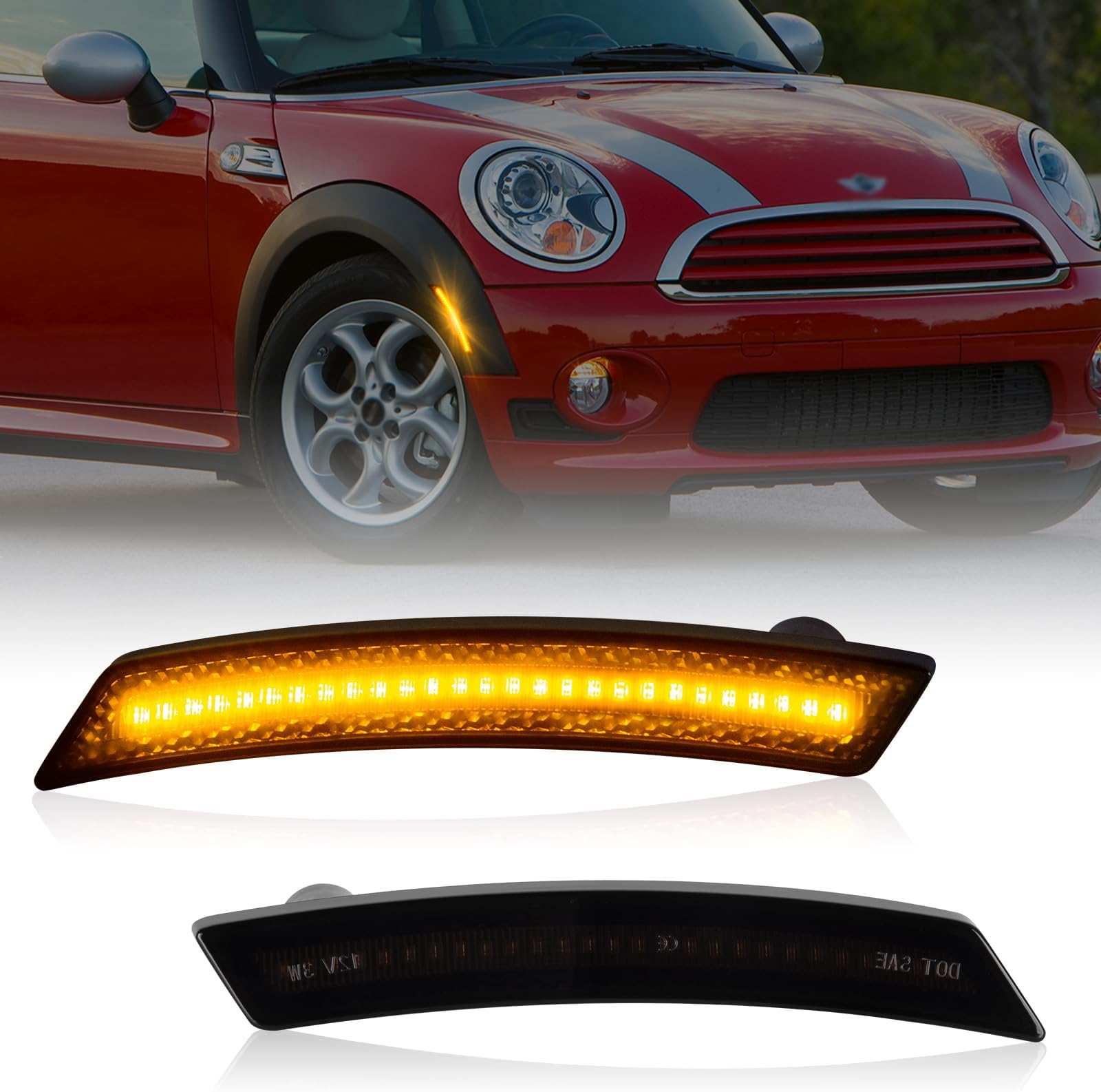 Amazon.com: POPMOTORZ Fender LED Side Marker Lights Kit, 4 Pcs Amber ...