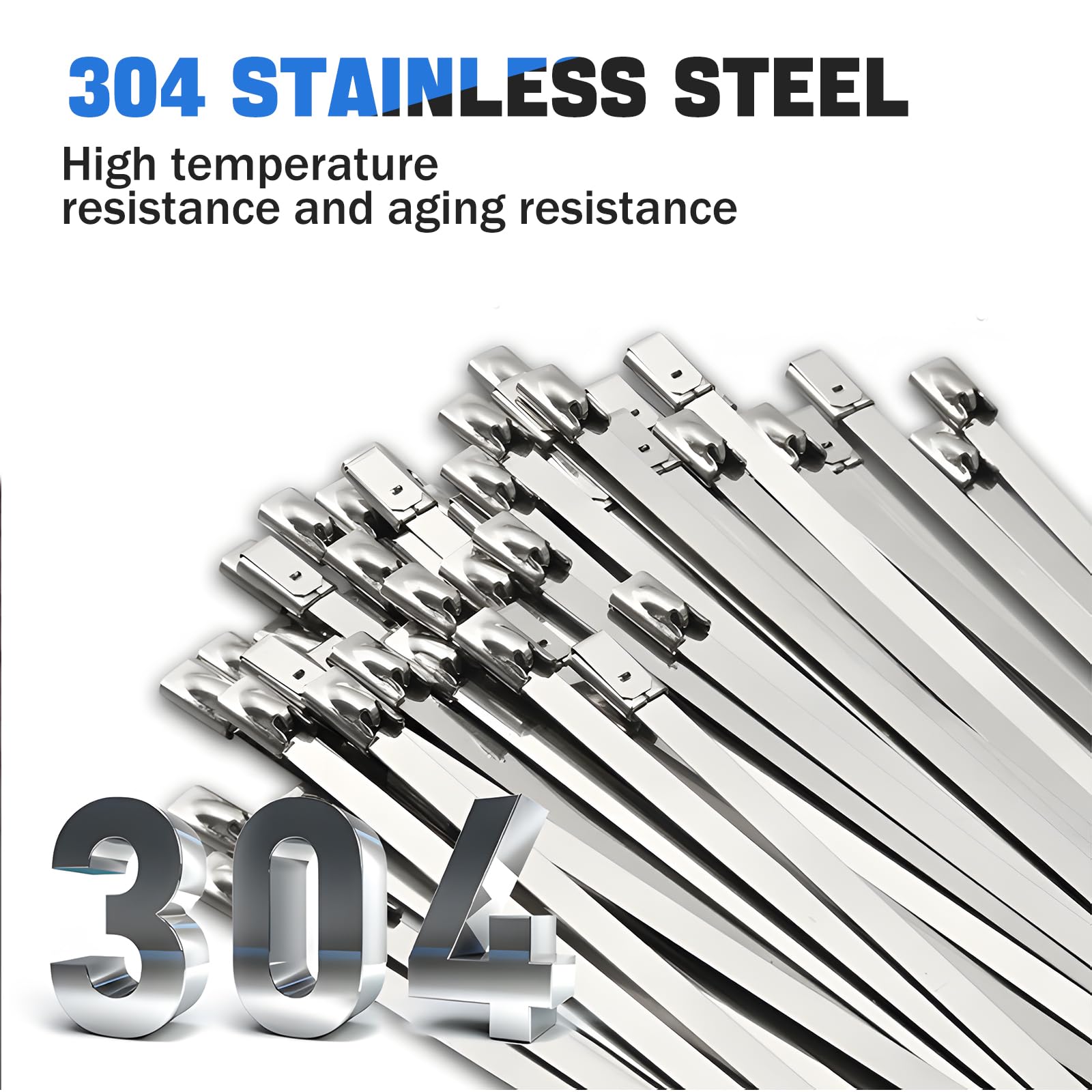 Cable Trunking Premium Stainless Steel Cable Ties - SS304 Metal Zip ...