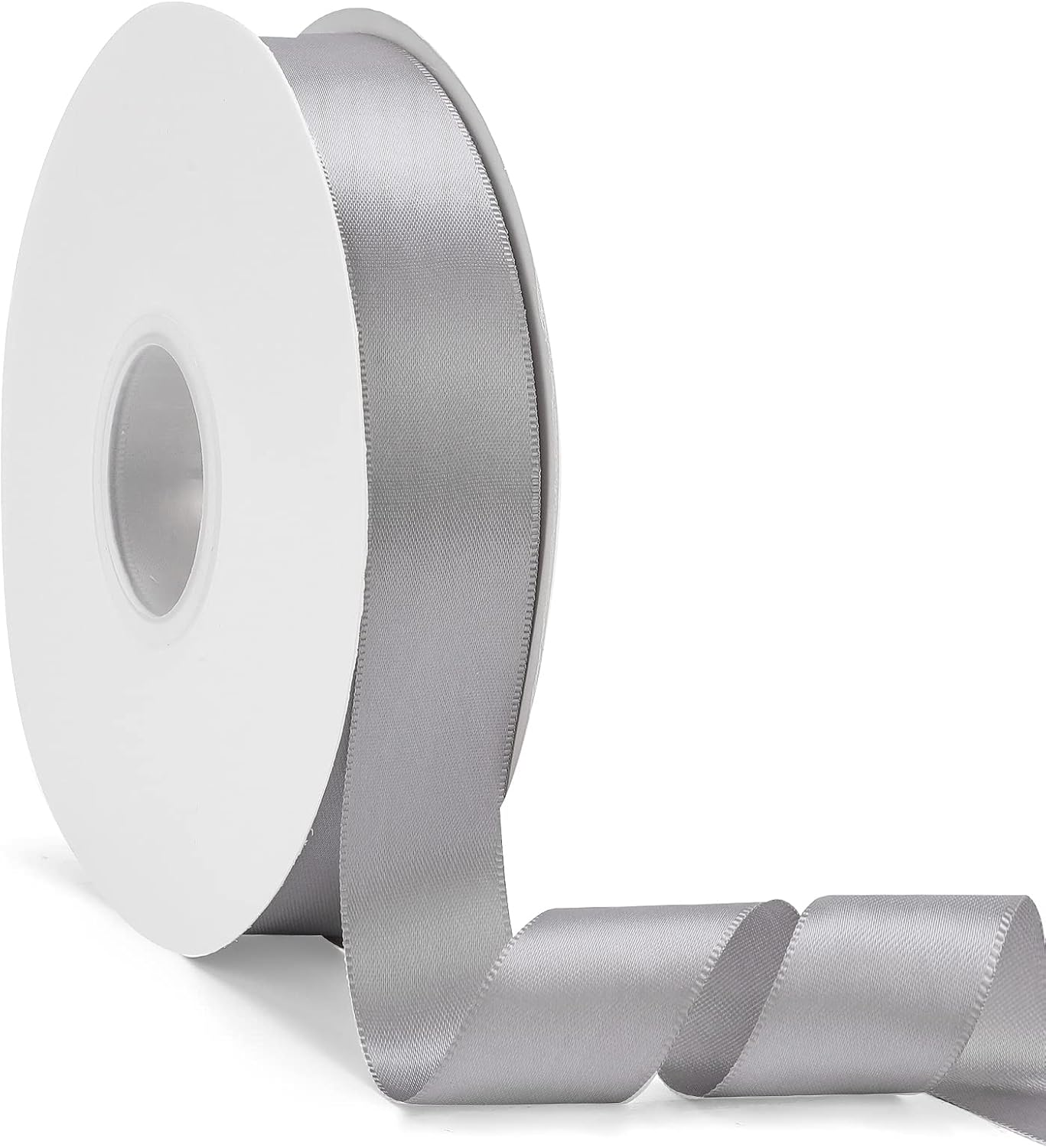 Amazon.com: 1" x 50Yds Silver Gray Double Faced Satin Ribbon,High ...