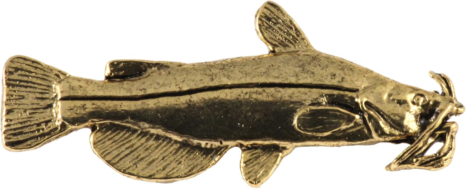 Amazon.com: Catfish, Fish Pin, Gold Plated, FG078, 2”, Common Cat Fish ...