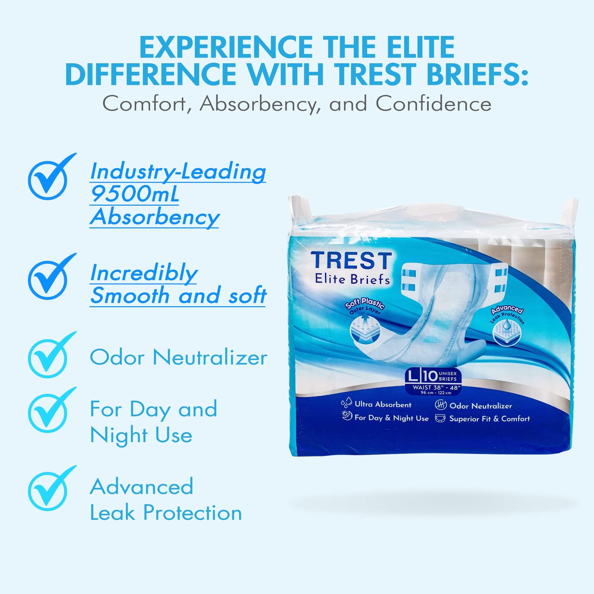 Snapklik.com : TREST Elite Briefs For Men And Women, Overnight Diapers ...