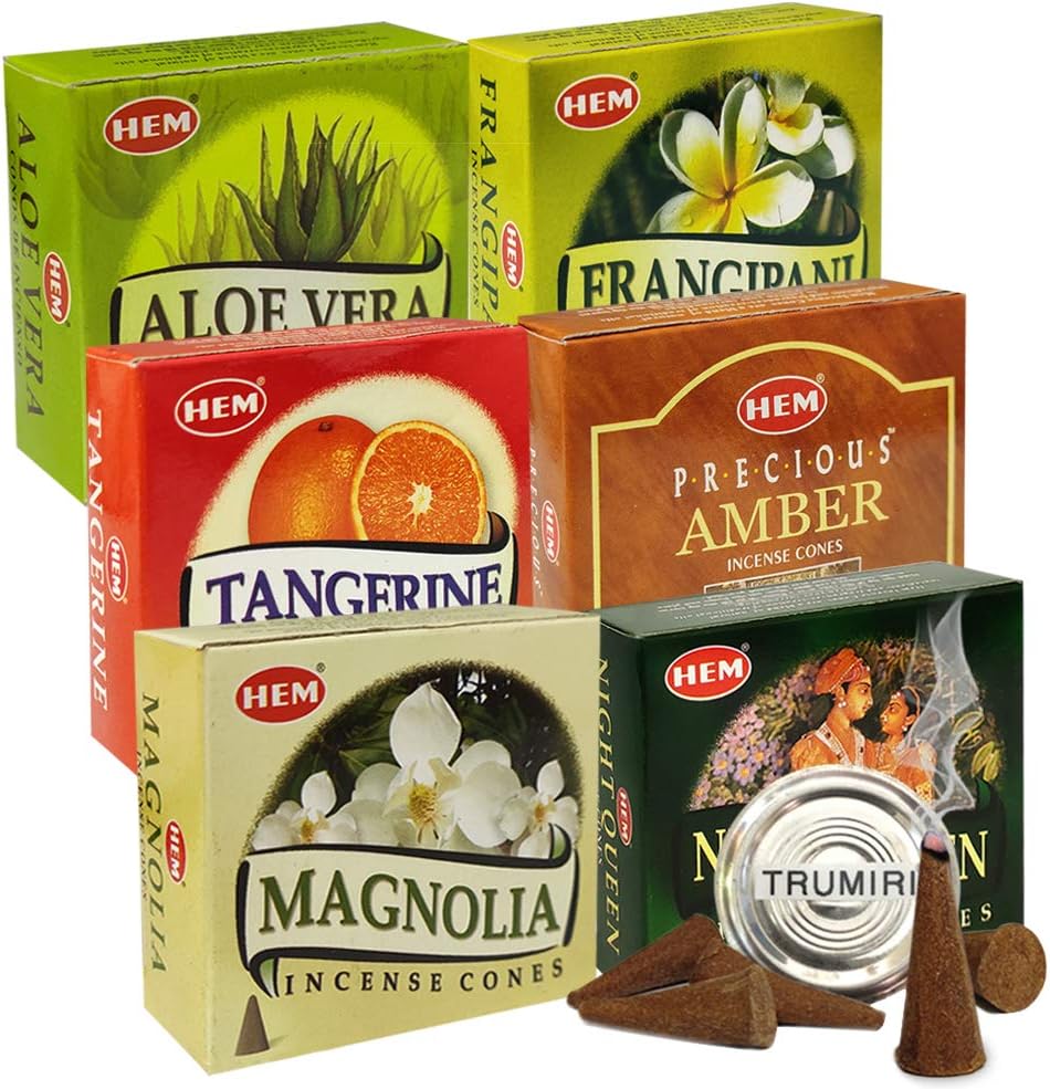 Amazon.com: HEM 12 Assorted Boxes of HEM Incense Cones | Natural ...