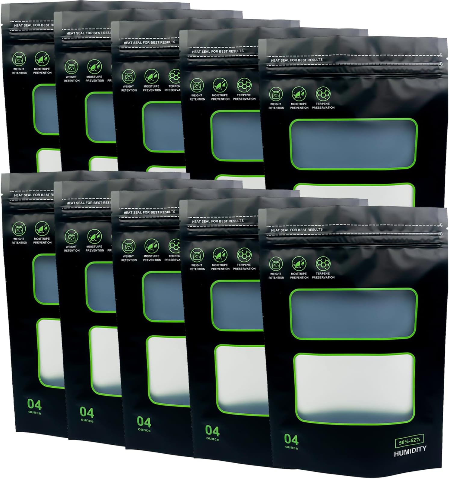 Amazon.com: 10 Pcs 1/4 LB Bags 58%-62% RH 2-Way Humidity Control Bags ...