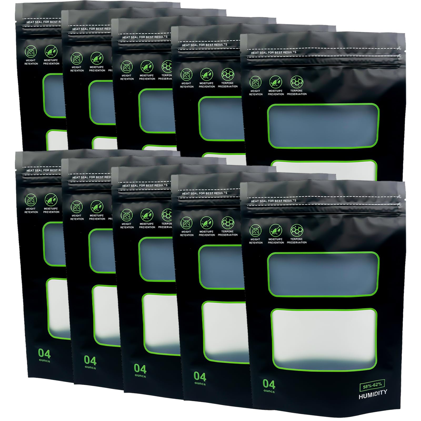 Amazon.com: 10 Pcs 1/4 LB Bags 58%-62% RH 2-Way Humidity Control Bags ...