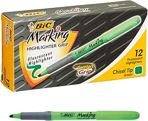 Big Highlighter, Marking Highlighter Grip, Green, 12 Pieces : Amazon.co ...