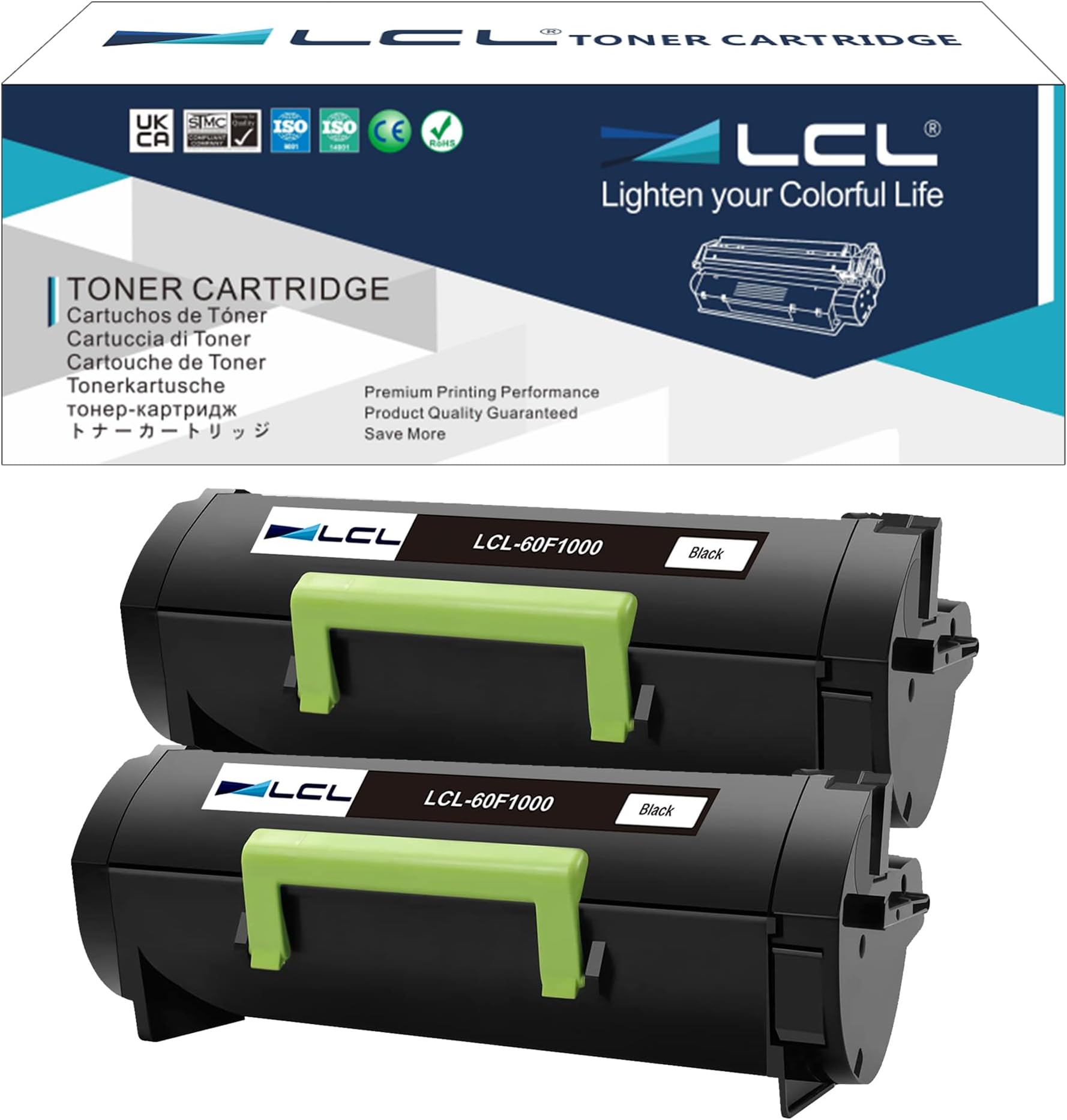 Amazon.com: 60F1H00 High Yield Toner Cartridge (1-Pack, Black ...