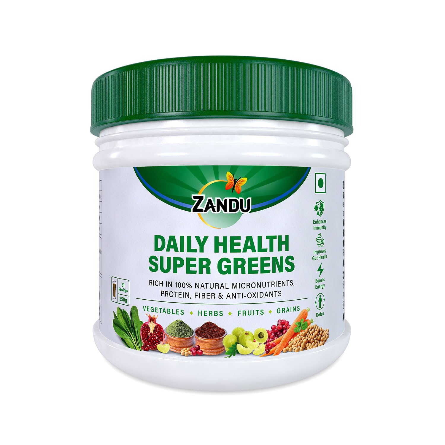 Zandu Daily Health Super Greens Ayurvedic Blend