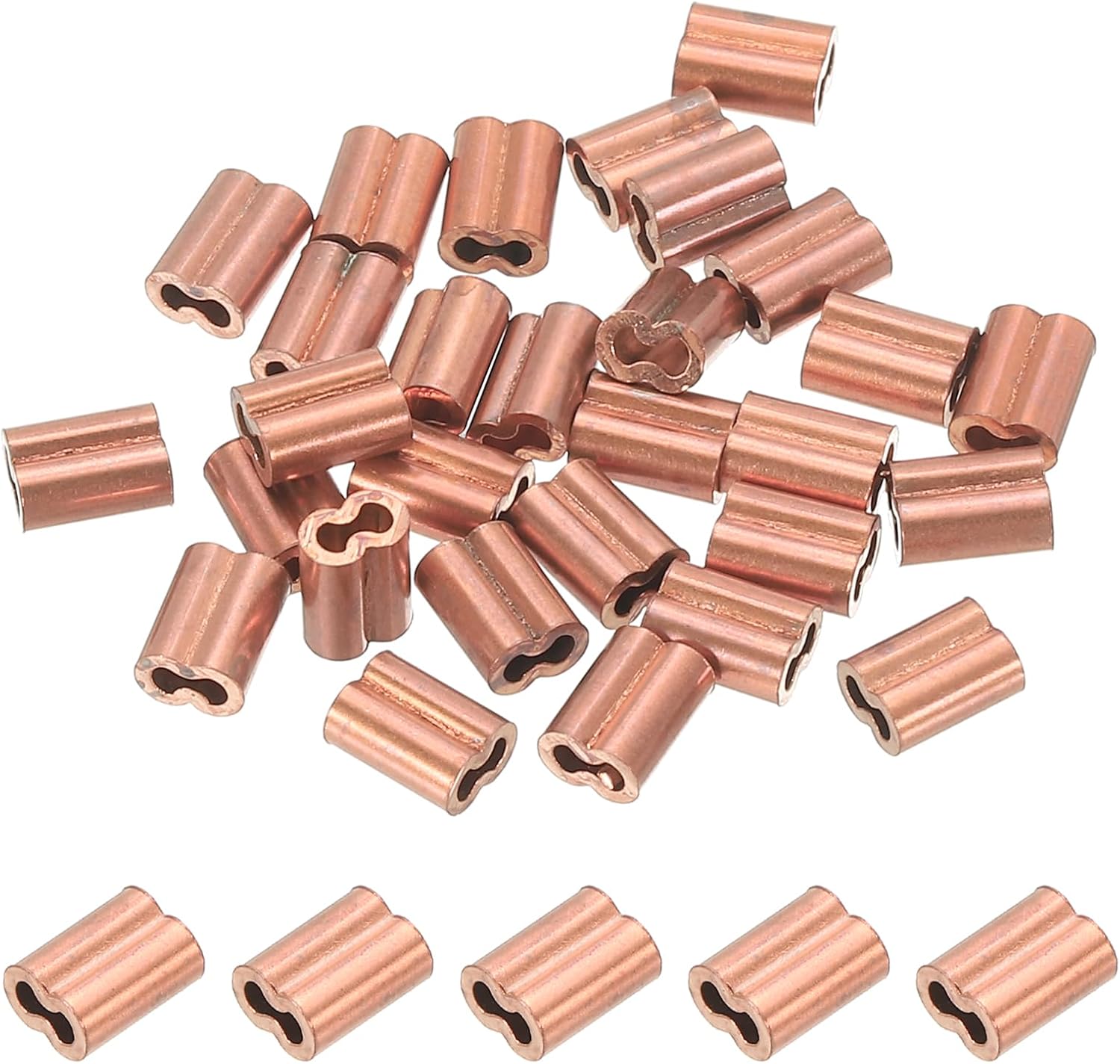 Amazon.com: PATIKIL M1.0(1/25") Copper Crimping Loop Sleeve, 25 Pack ...