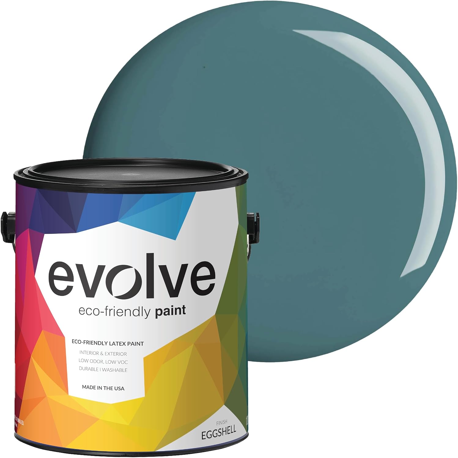 EVOLVE Interior Paint & Primer, Eggshell (Vine Green), 1 Gallon – One ...