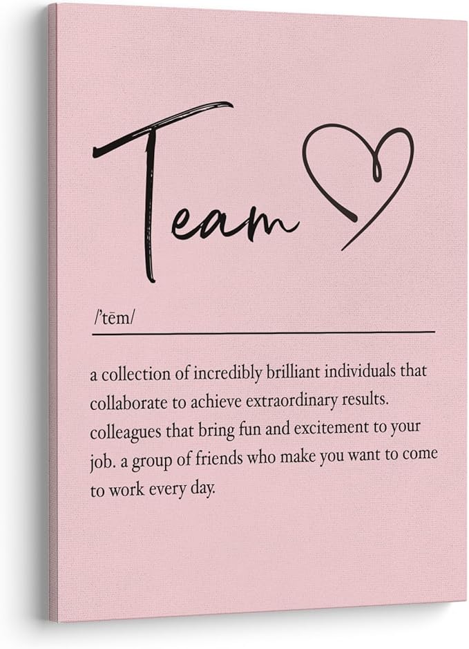 Amazon.com: XWELLDAN Team Definition Poster - Teamwork Wall Art for ...