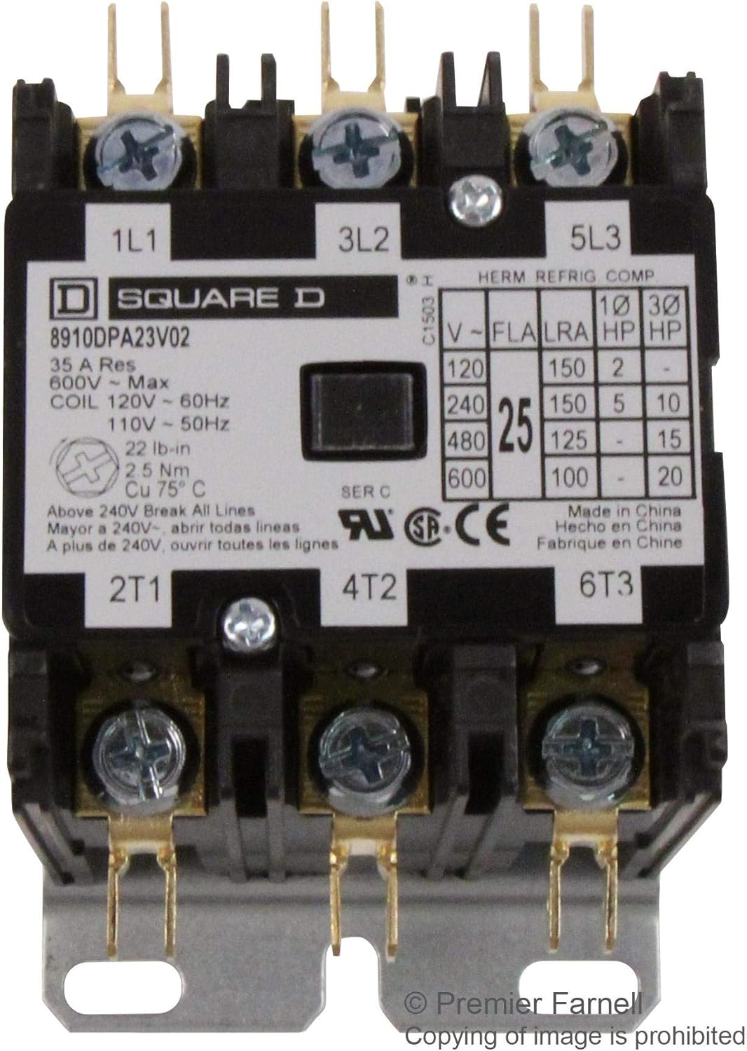 Amazon.com: Square D / Schneider Electric 8910DPA23V02 (SQD) Motor ...