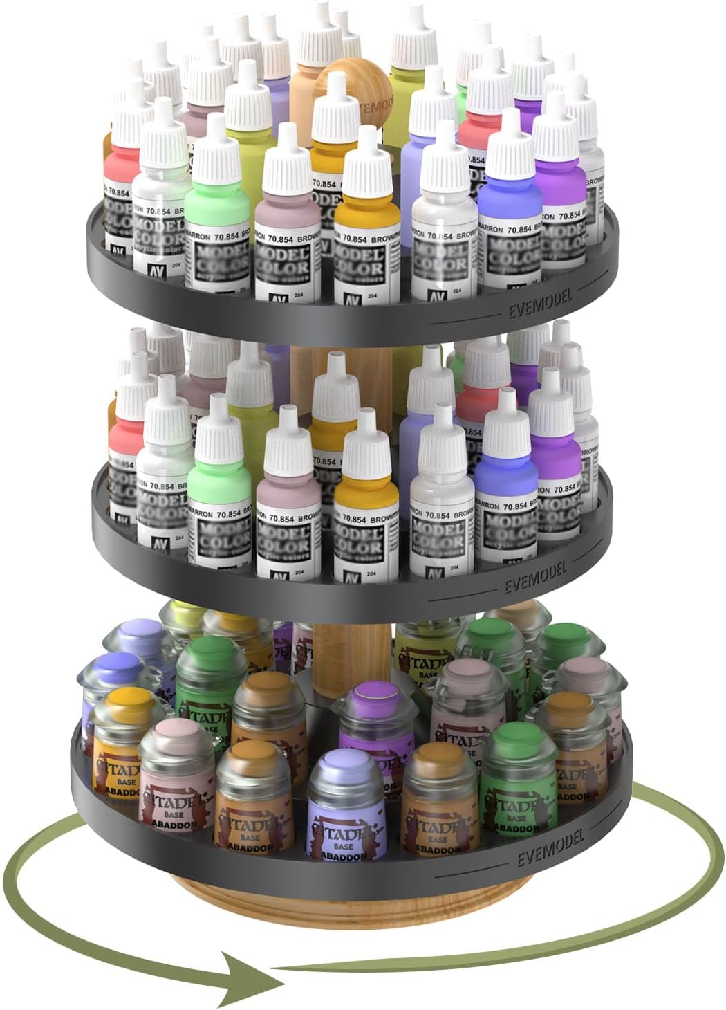 Amazon.com: Evemodel Rotatable Paint Organizer Pigment Bottle Spinning ...