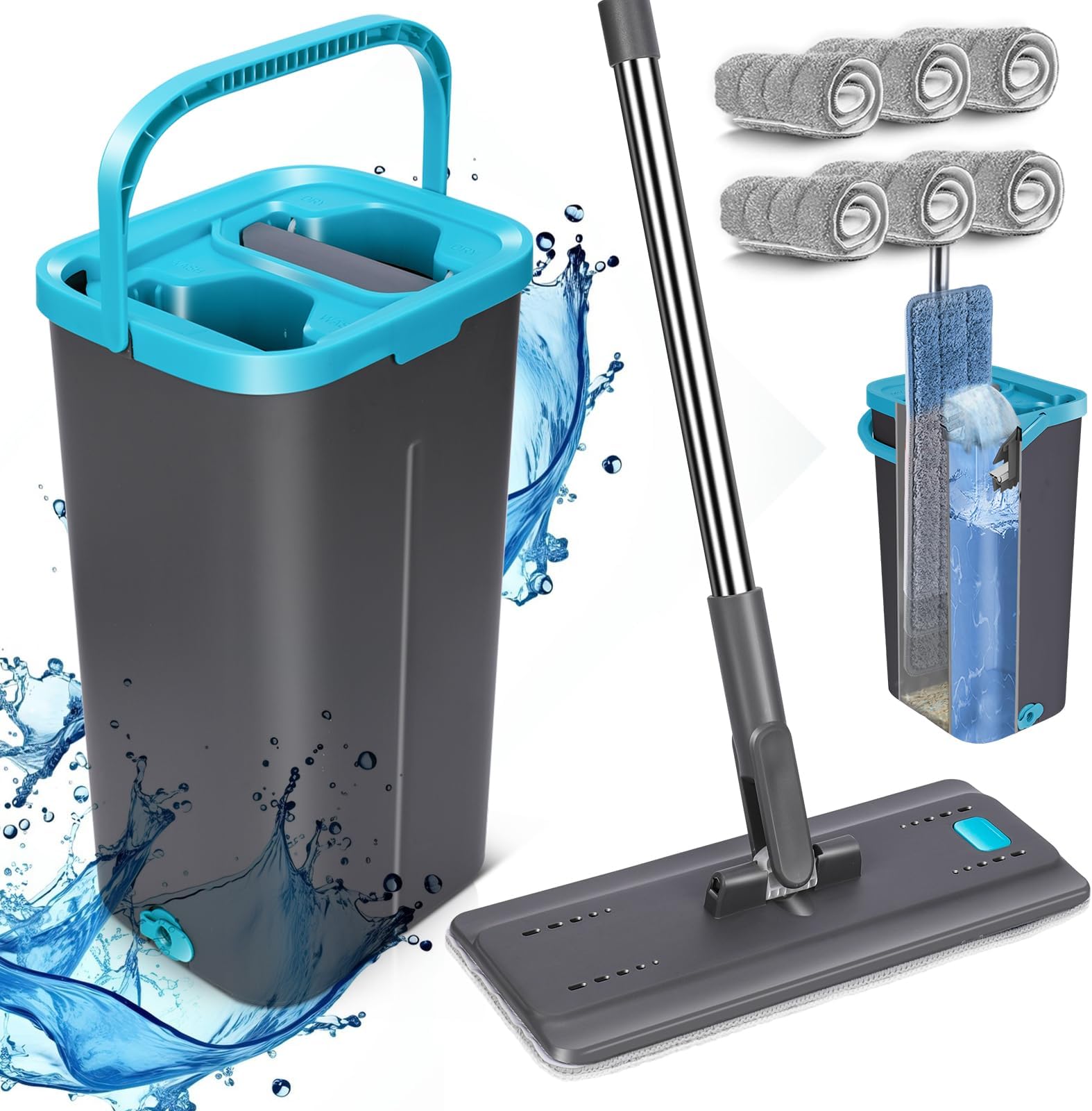 Vileda Ultramax Turbo 2in1 Bodenwischer Komplett Set, Wischmopp mit ...