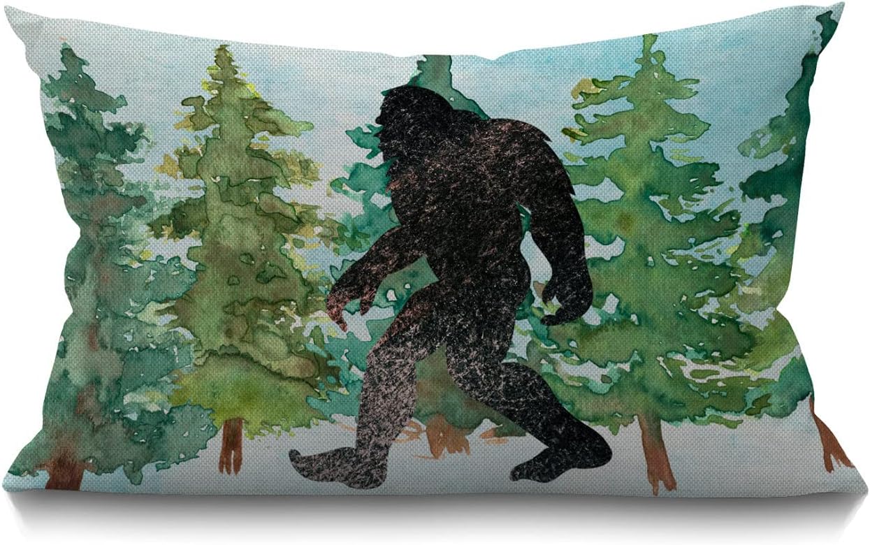Amazon.com: Smooffly Sasquatch Watercolor Rustic Farmhouse Style ...