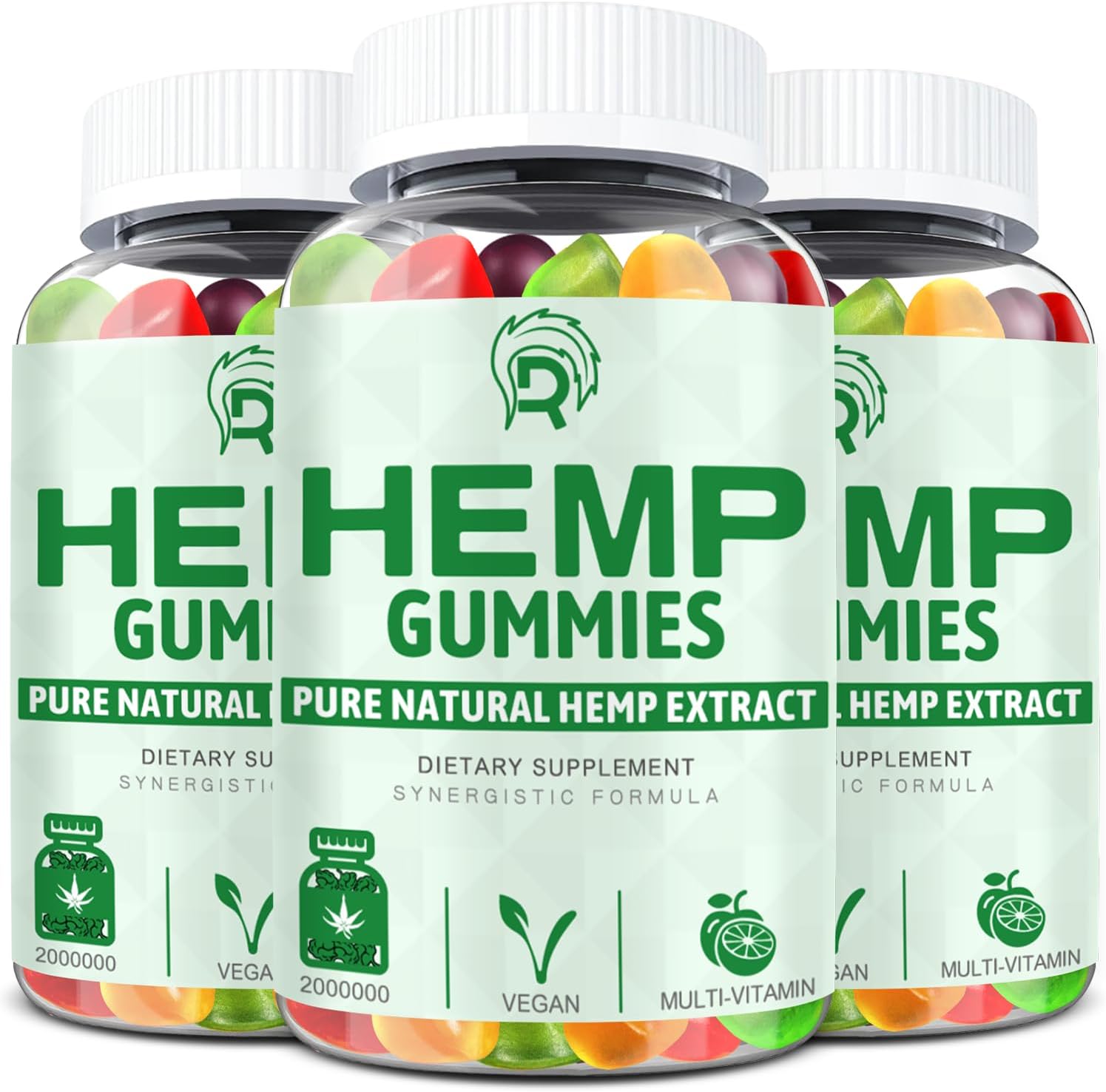 Amazon.com: 3 Pack Hemp Gummies Extra Strength Organic High Potency ...