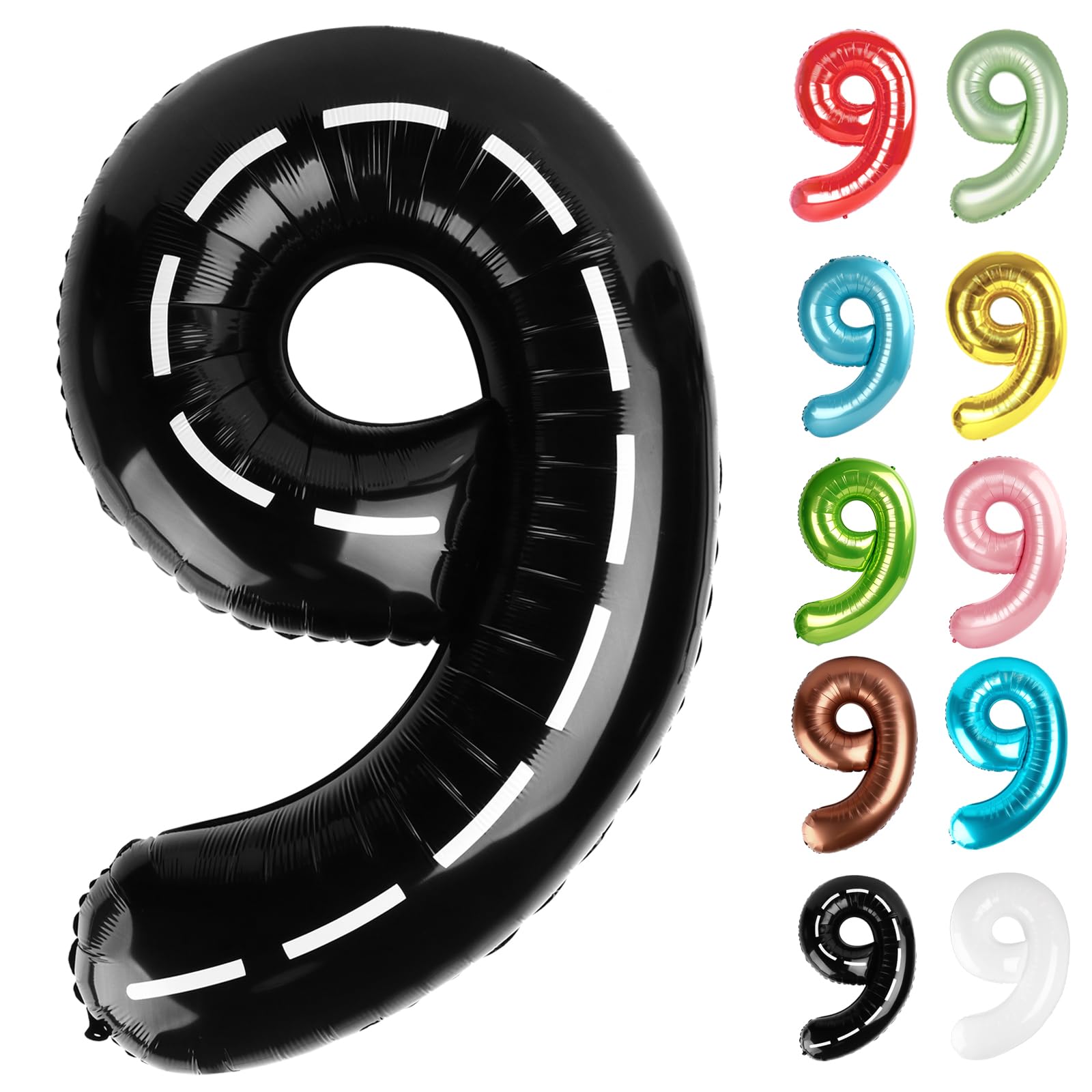 Snapklik.com : Race Car Number 9 Balloon 40 Inch, 9 Balloon Number, 9th ...