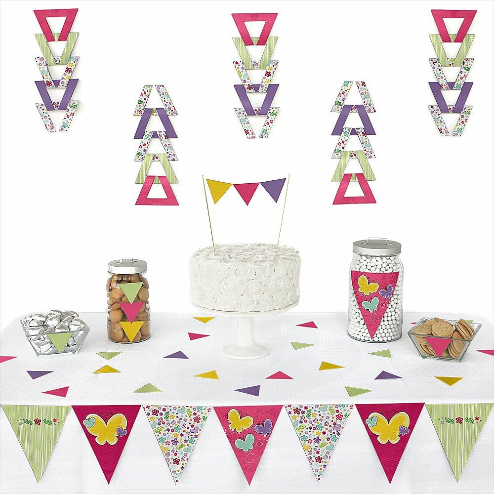 Amazon.com: Baby Shower Hanging Decorating Kit - Playful Butterfly and ...