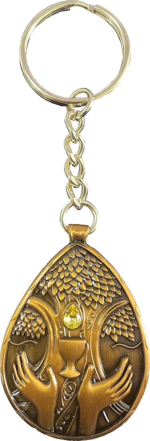 WuTongEC Elden Ring Inspired Blessed Dew Talisman Keychain with Key ...