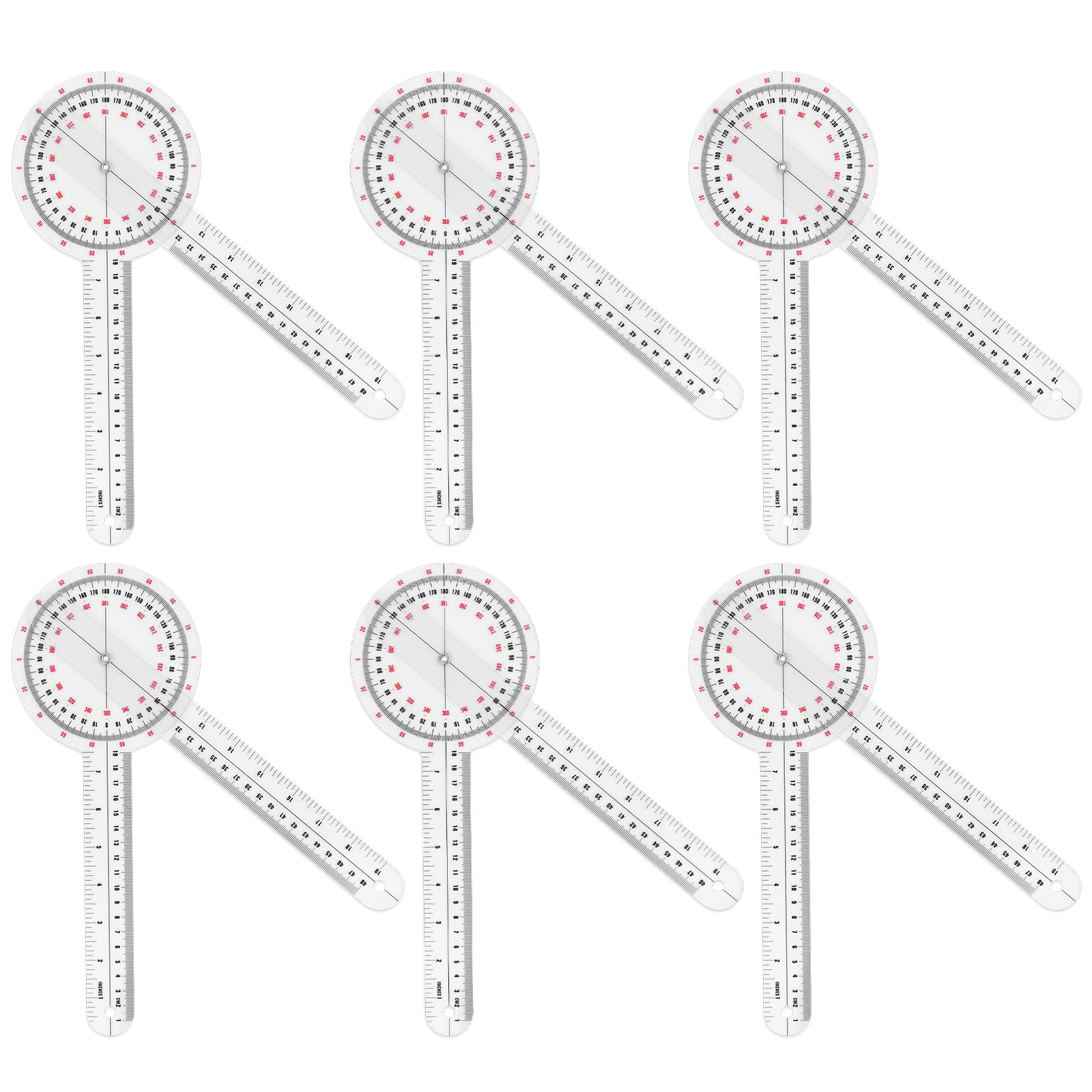 Buy Prasacco12 Inch Goniometer, Transparent Orthopedic Angle Ruler ...